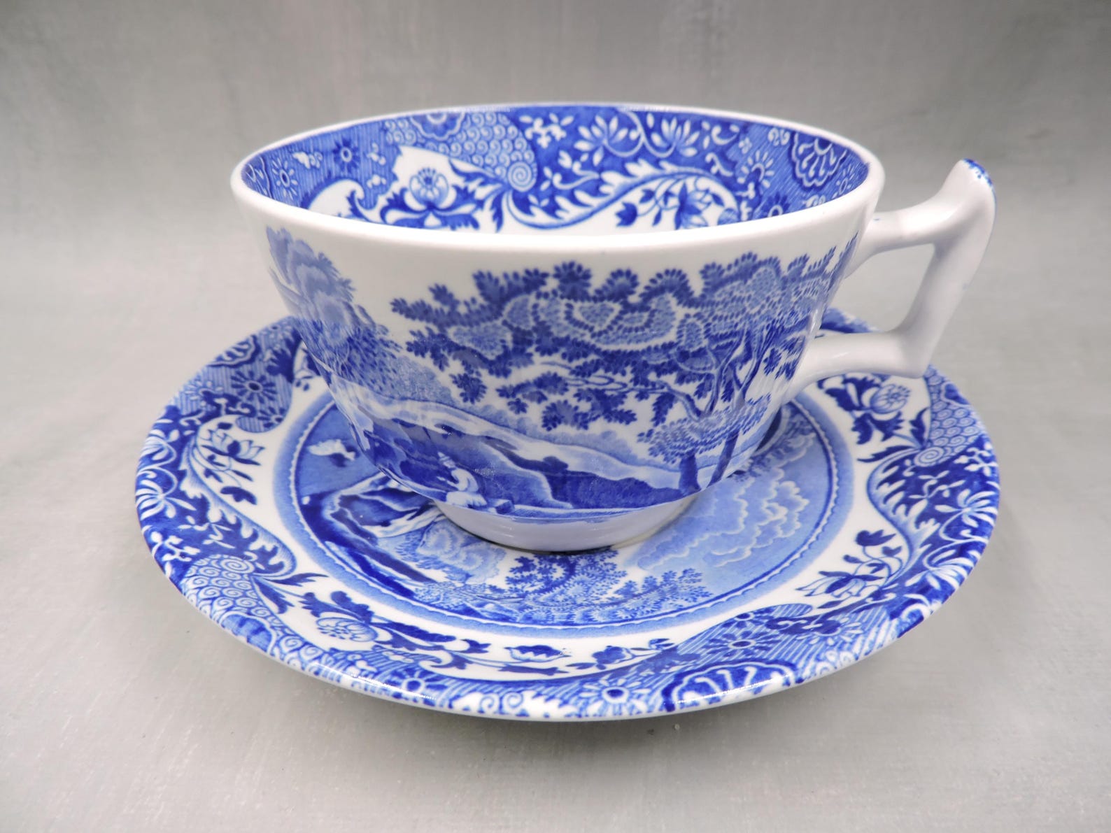 Spode Blue Italian C.1816 England Tea Cup&saucer (s) #1491 - Etsy