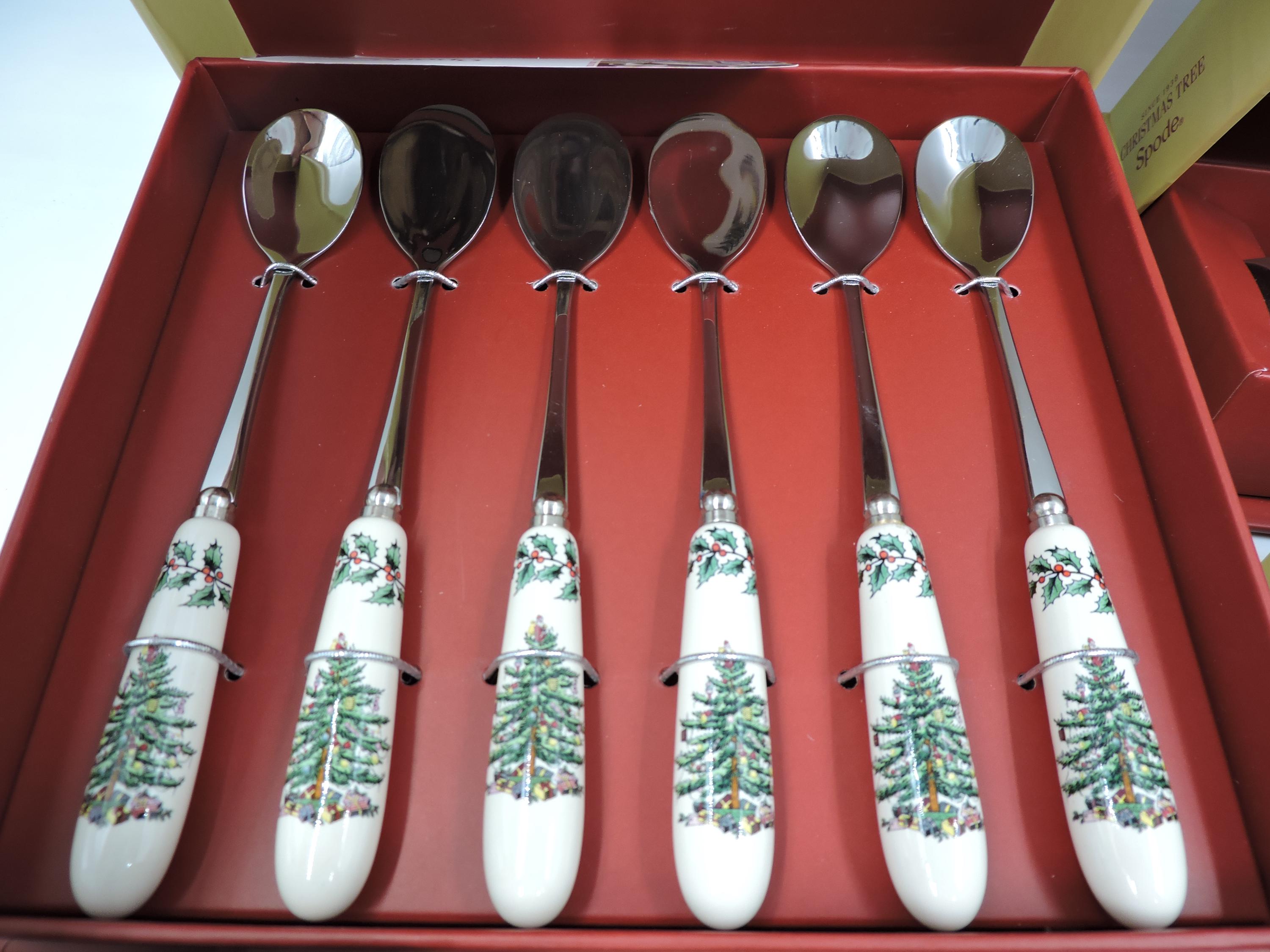 Spode Christmas Tree Tea Spoon , Cake Server, Salad Server, Spreader ...