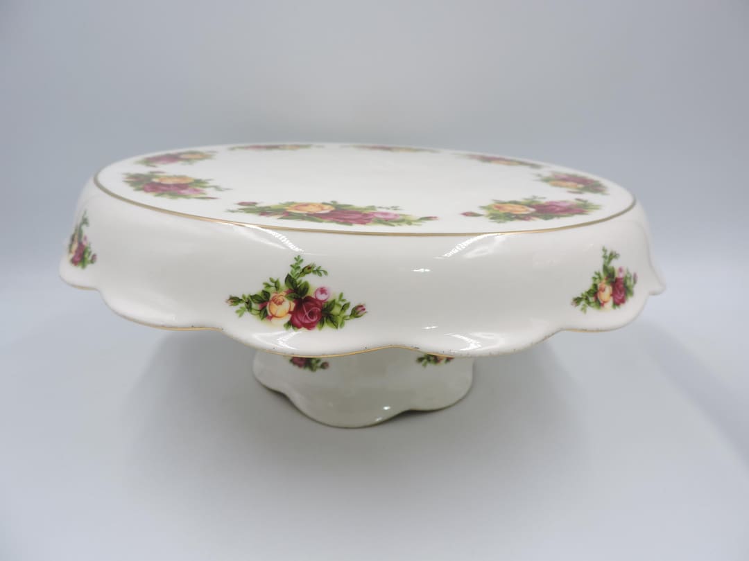 Royal Albert Old Country Roses Cake Plate / Chip N Dip Bowl 2 in One - Etsy
