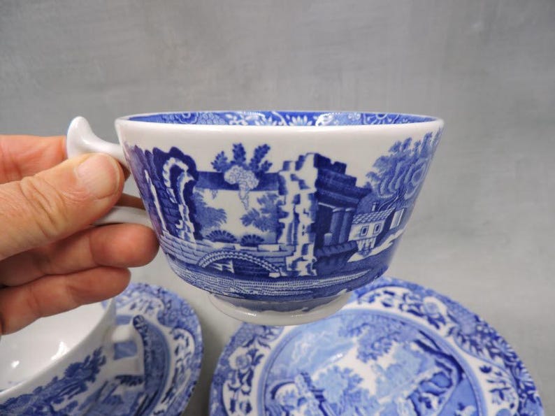 Spode Blue Italian C.1816 England Tea Cup&saucer (s) #1491 - Etsy