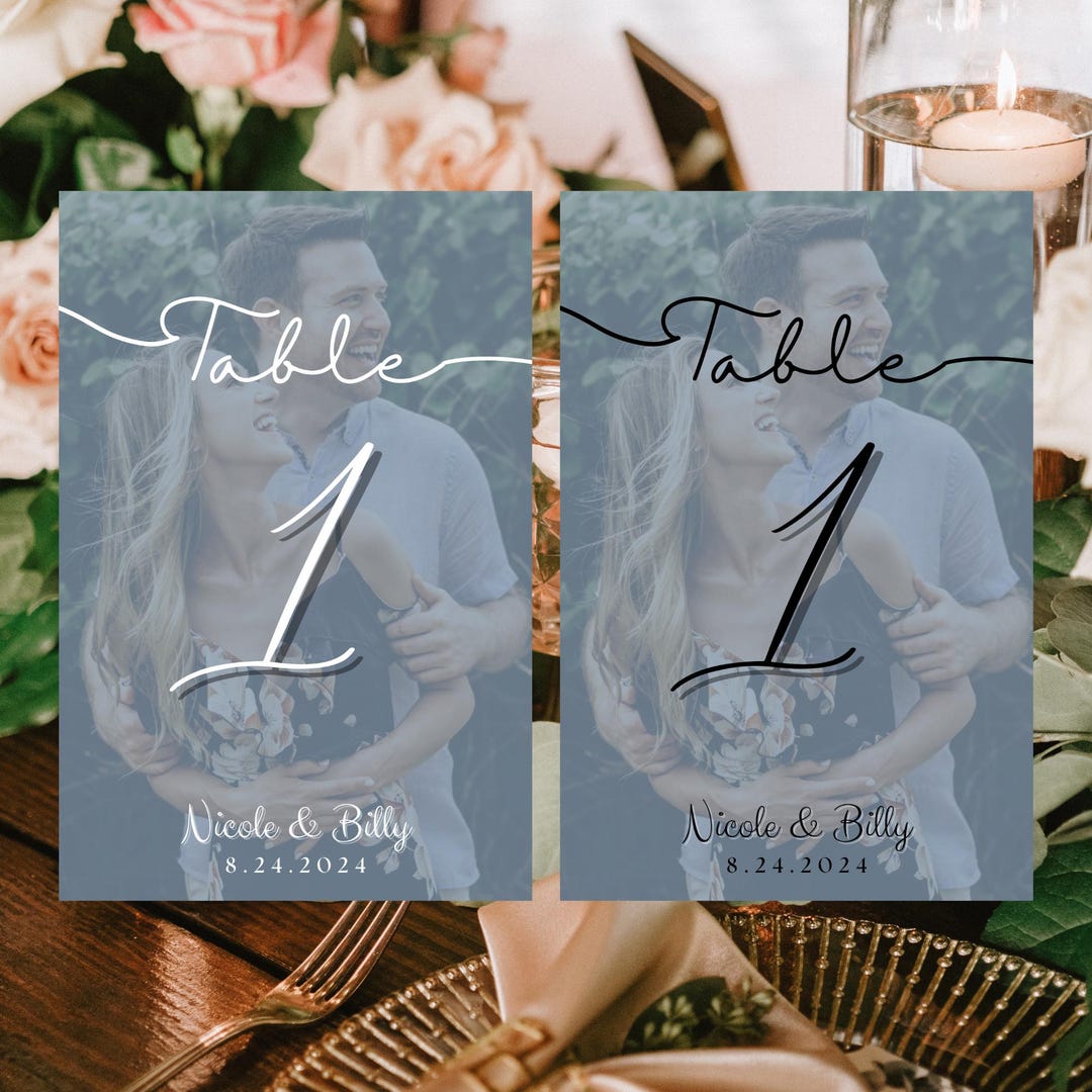 Printable Wedding Table Sign Bundle, Personalized Table Number, Custom ...