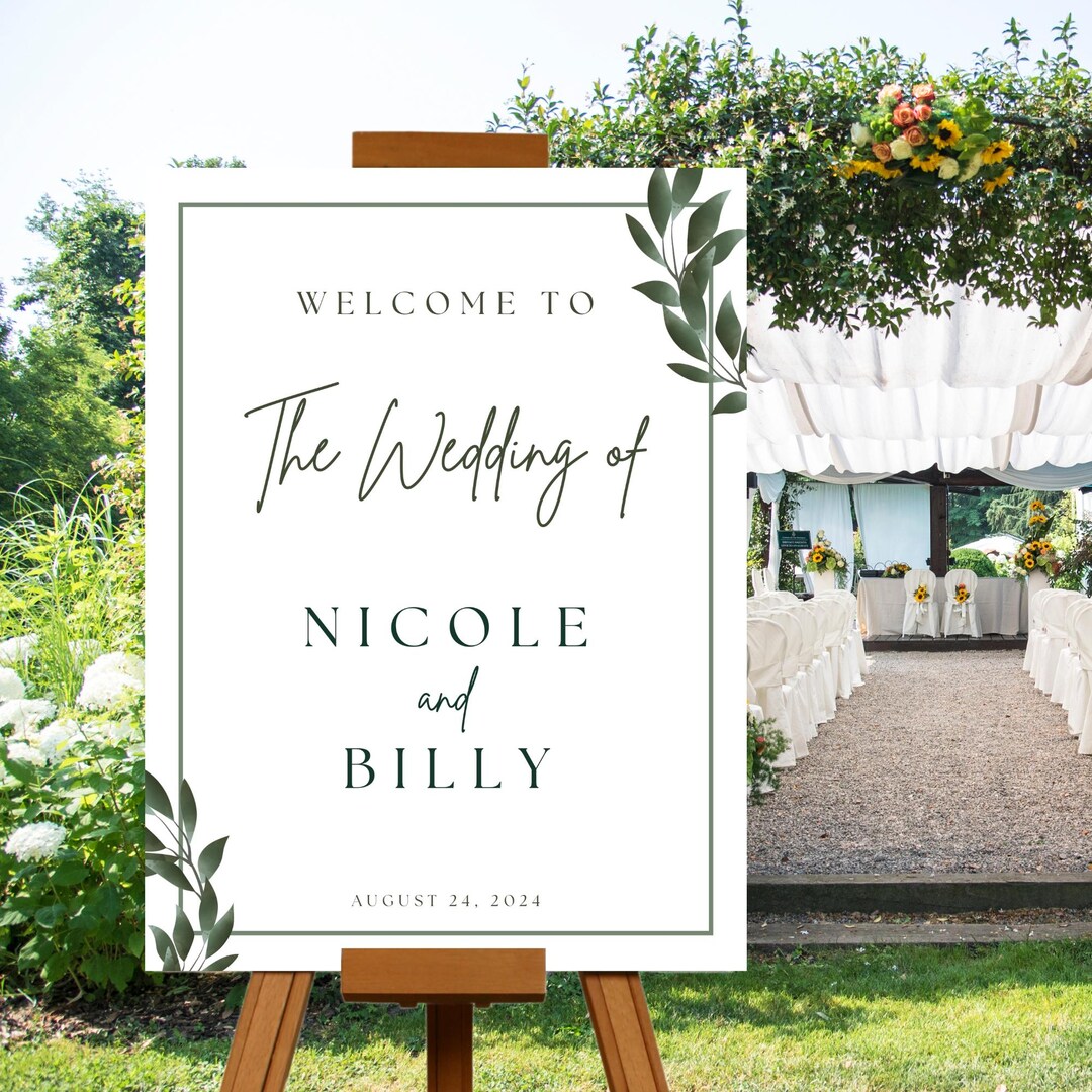 Custom Wedding Welcome Signs, Personalized/printable Wedding Welcome ...