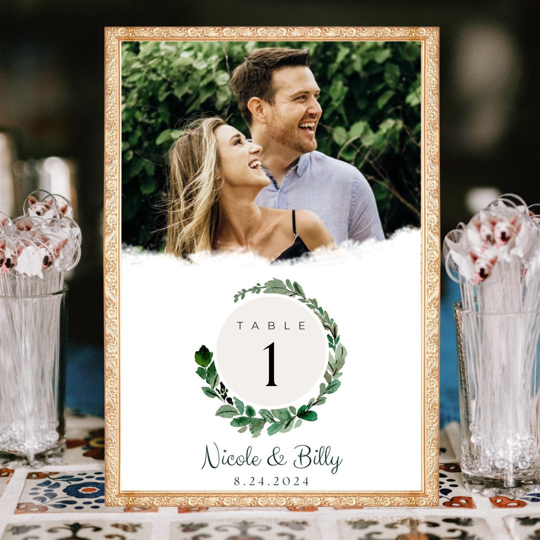 Printable Wedding Table Sign Bundle, Personalized Table Number, Custom ...