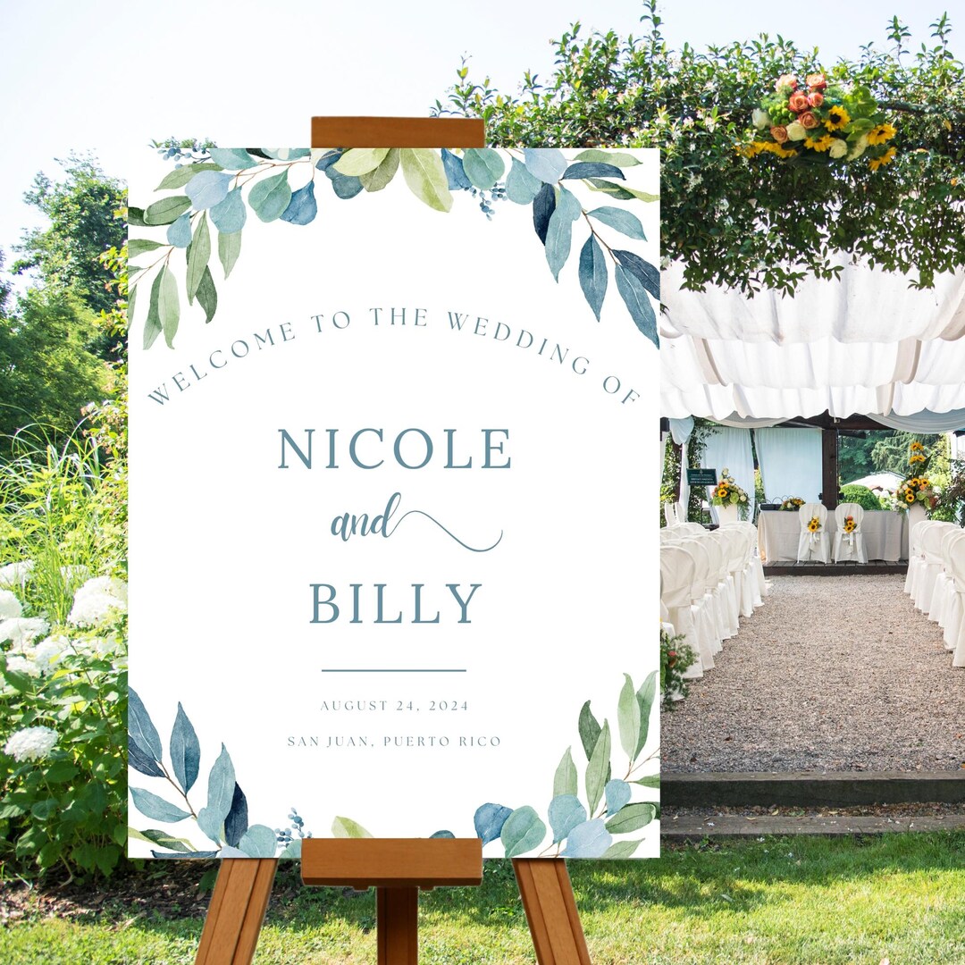 Custom Wedding Welcome Signs, Personalized/printable Wedding Welcome ...