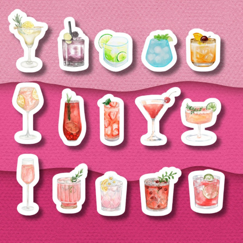 Cocktail Decal - Etsy