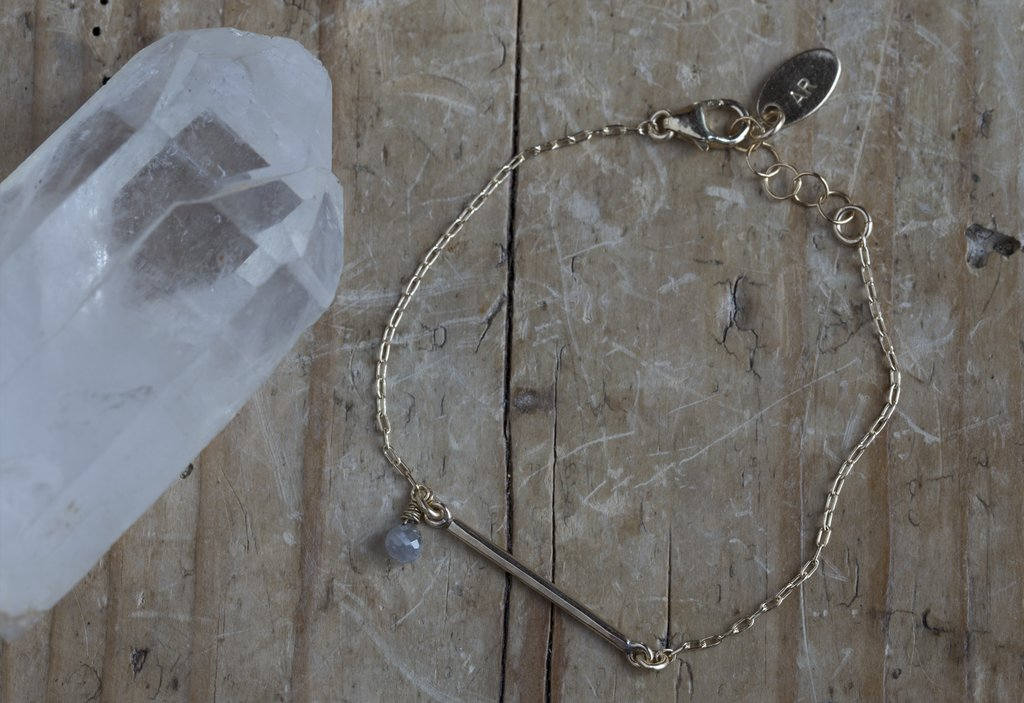 Diamond Briolette Bar Bracelet | Etsy