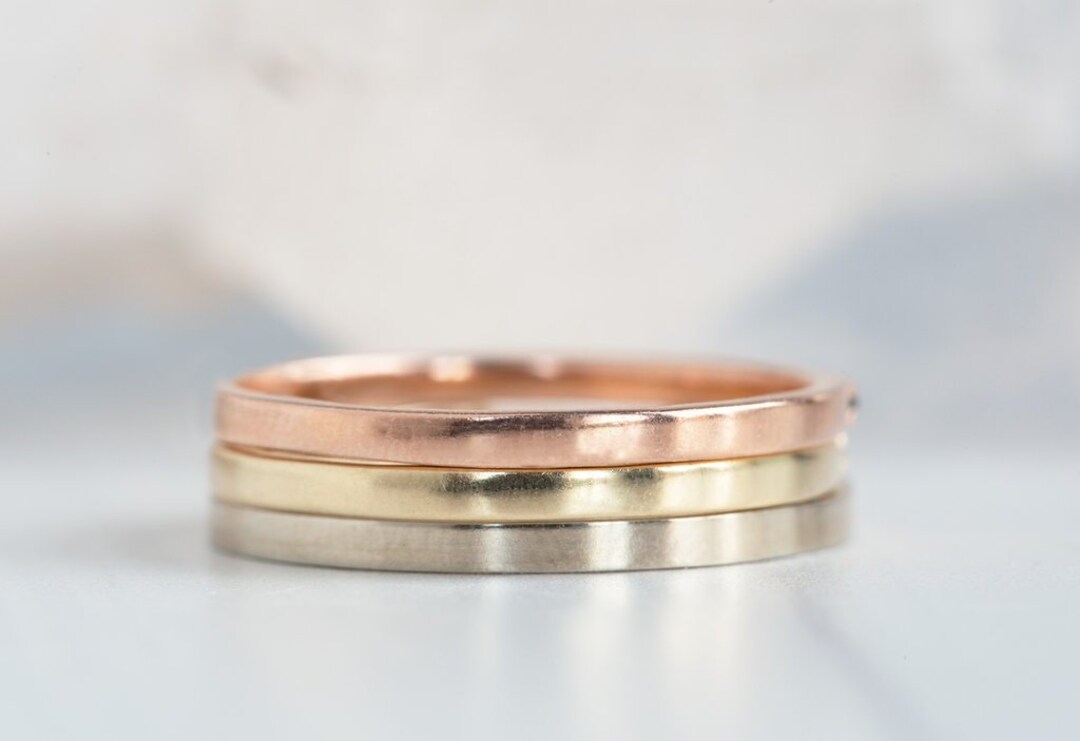 Smooth 14k Gold Band - Etsy