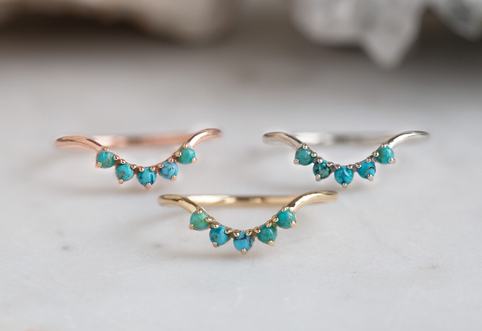 Turquoise Sunburst Wedding Band | Etsy
