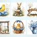 Easter Watercolor Clipart Bundle: Bunny, Eggs, Springtime (PNG ...