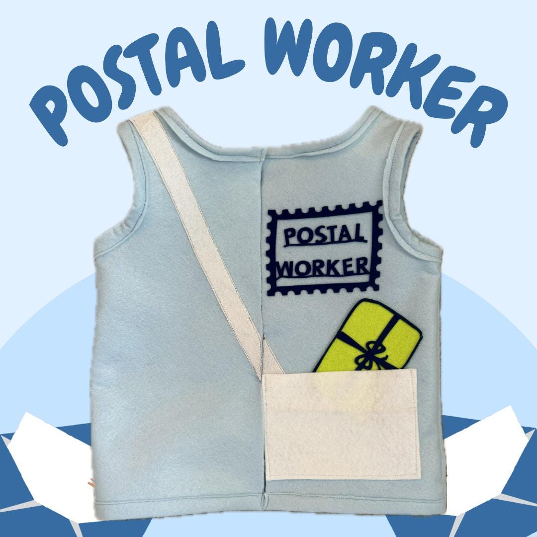Postal Worker Costume Vest - Etsy