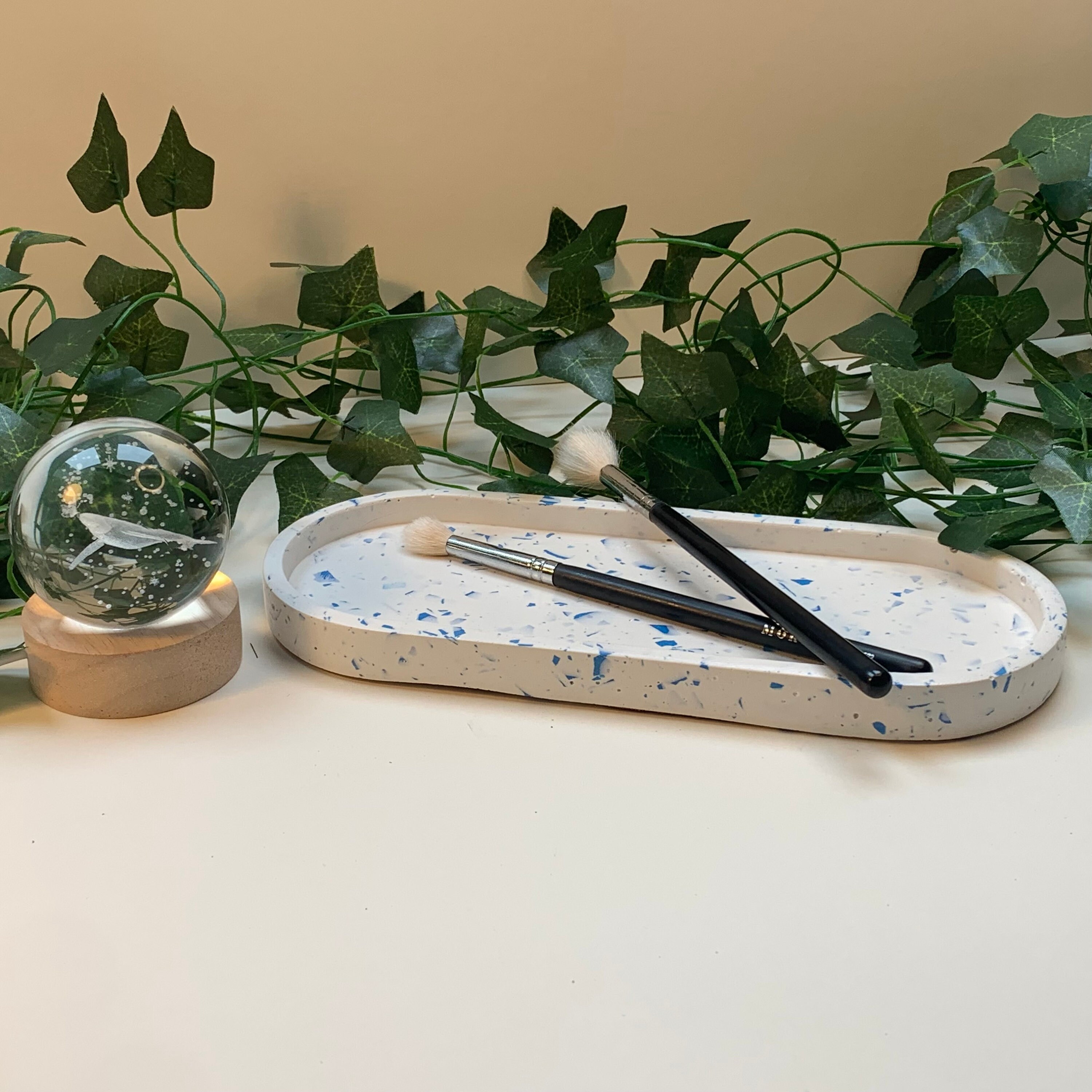 Indigo RM Inspired Trinket Tray: Handmade Jesmonite Vanity Tray With ...