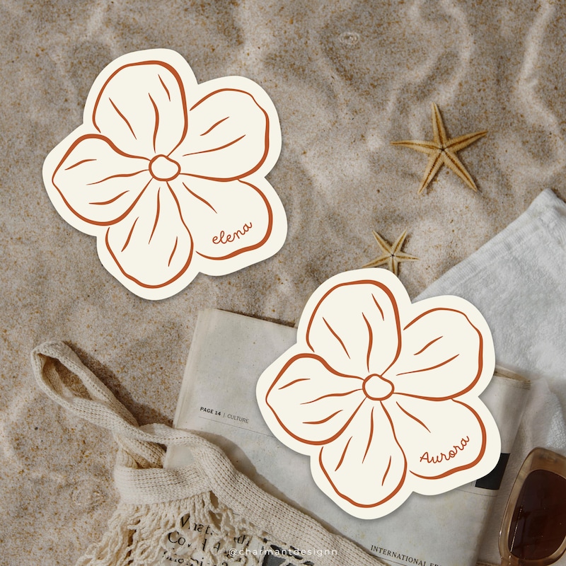 Floral Shaped Name Cards - Etsy