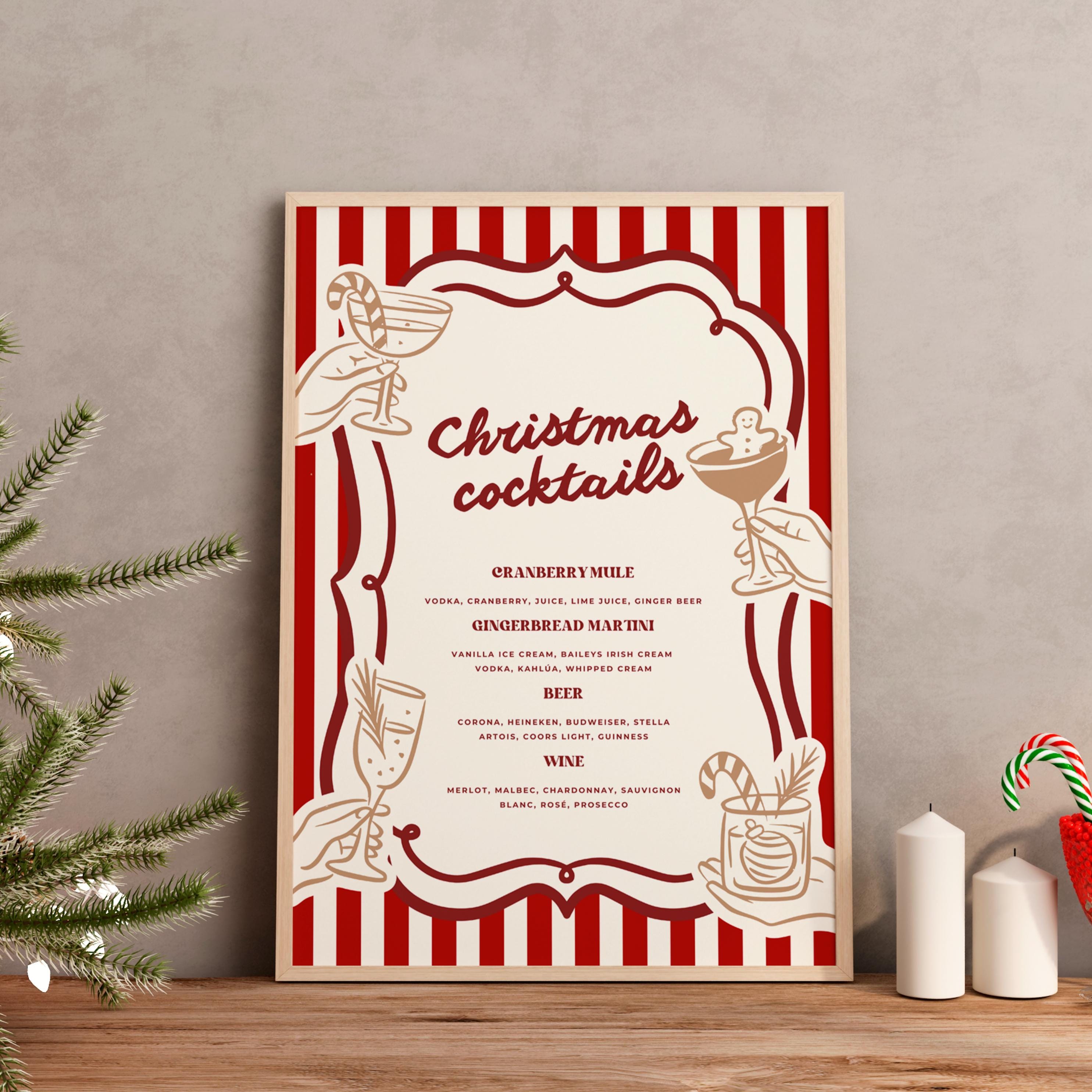 Holiday Drinks, Christmas Cocktails, Holiday Bar Menu, Christmas Bar ...