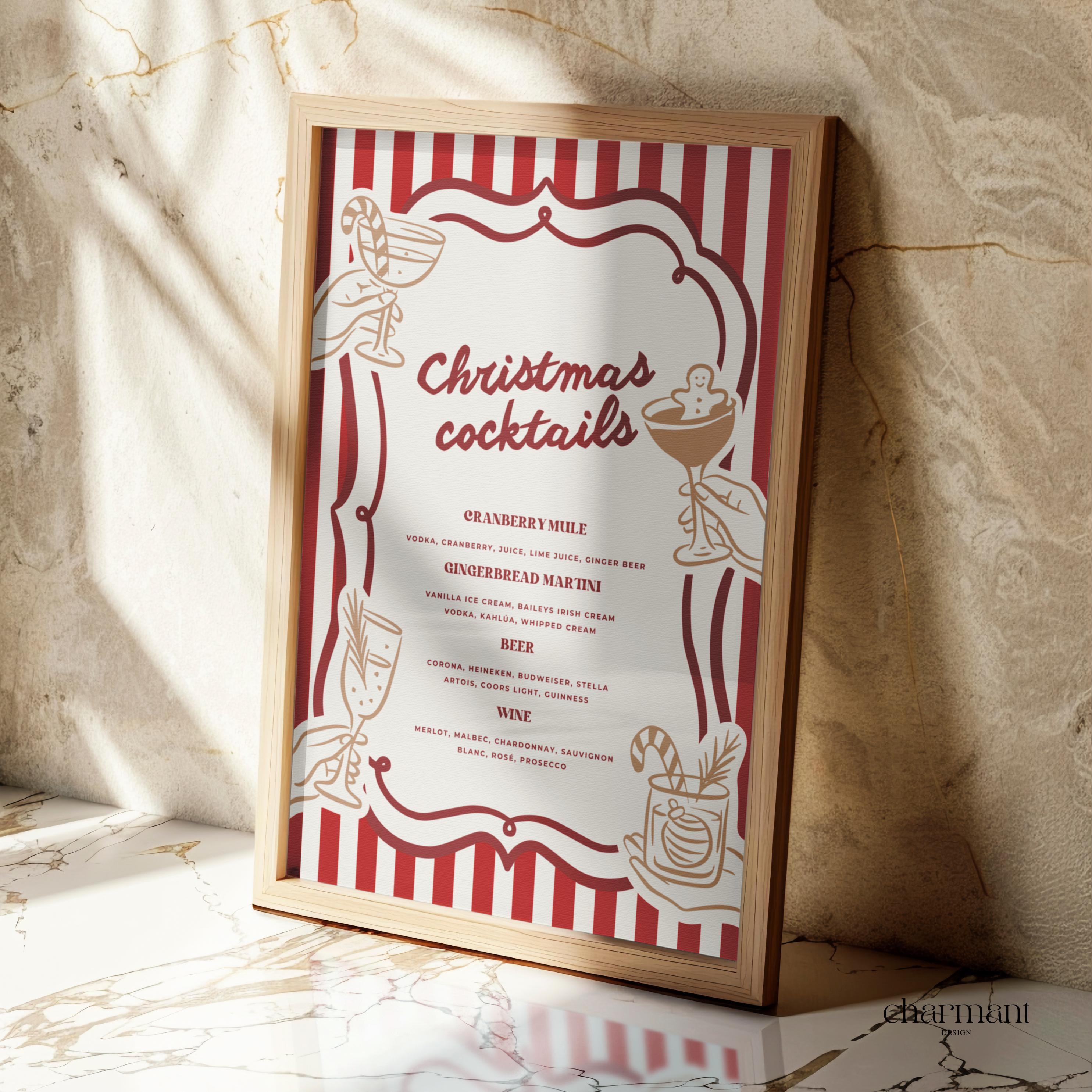 Holiday Drinks, Christmas Cocktails, Holiday Bar Menu, Christmas Bar ...