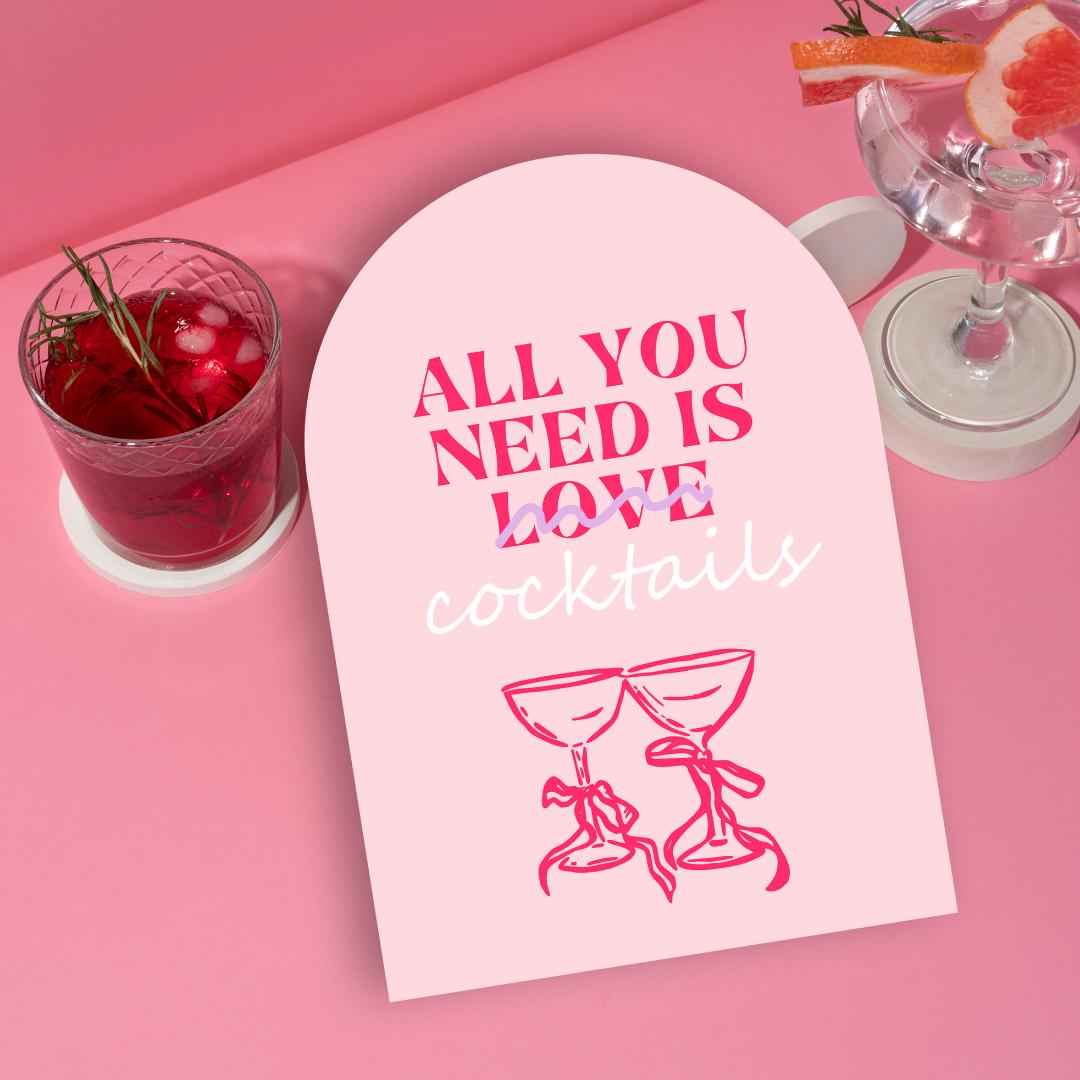 Galentine's Bar Sign, Signature Drink Bar, Galentine's Cocktail Bar ...