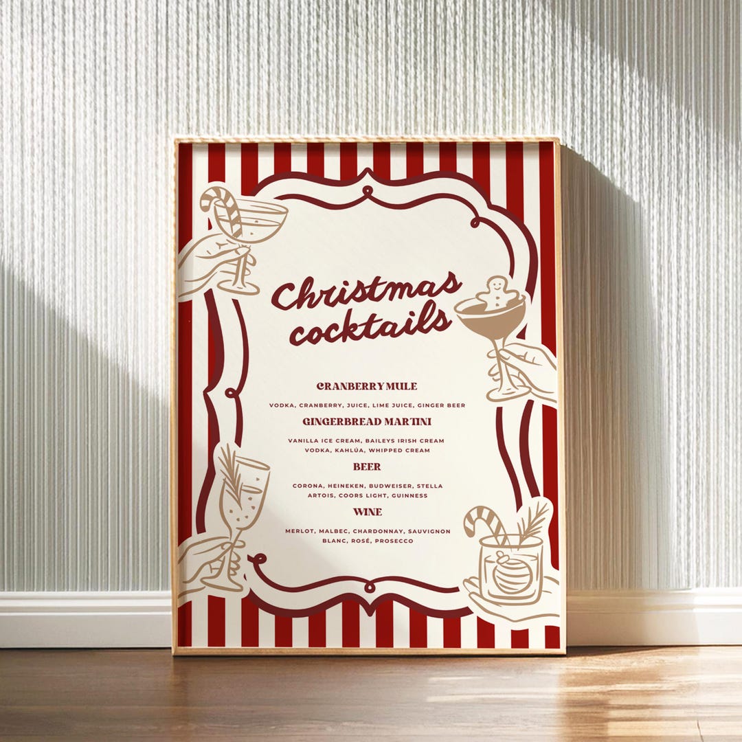 Holiday Drinks, Christmas Cocktails, Holiday Bar Menu, Christmas Bar ...