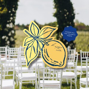 Lemon Place Cards, Italian Wedding Place Cards, Italian Dinner, Table ...