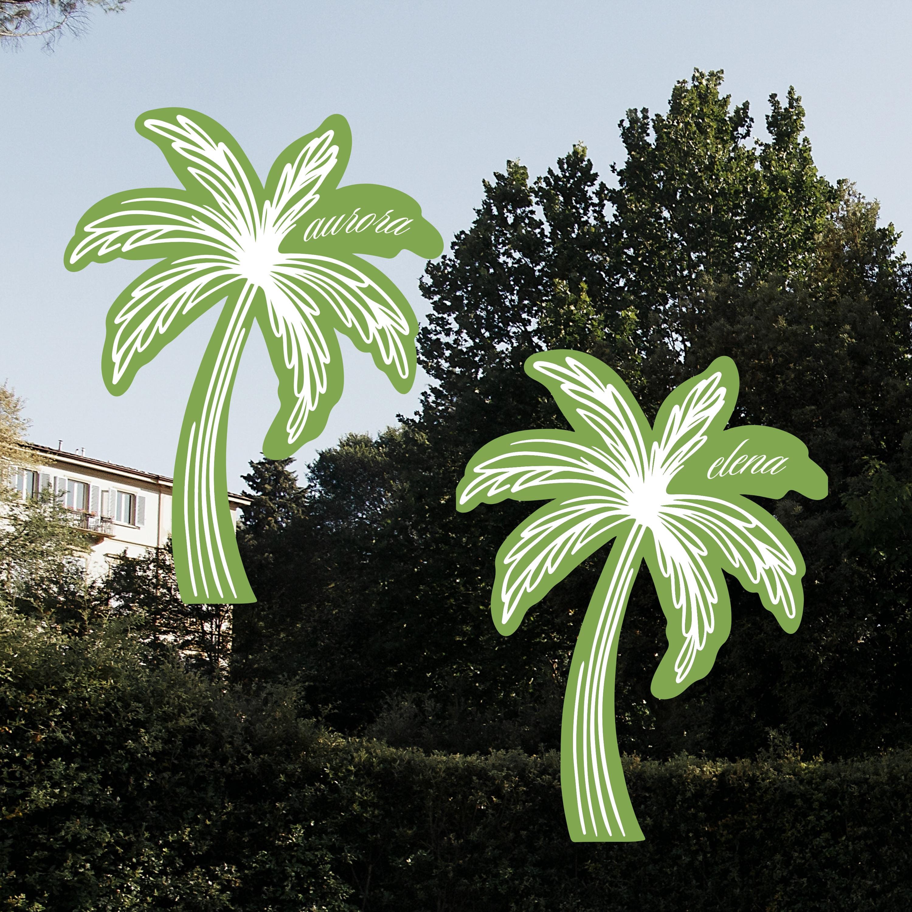 Palm Tree Place Card, Tropical Place Card, Wedding Place Cards, Dinner ...