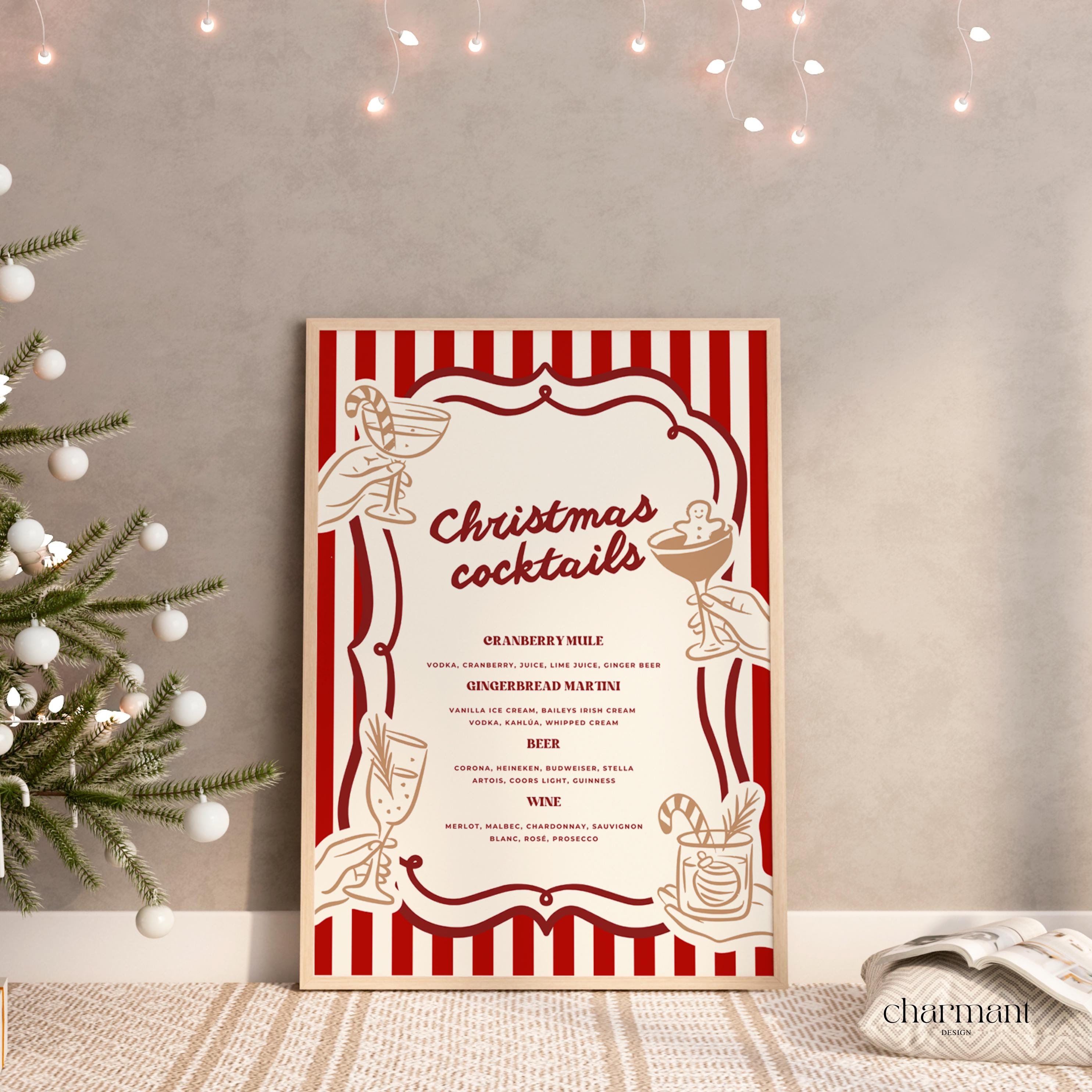 Holiday Drinks, Christmas Cocktails, Holiday Bar Menu, Christmas Bar ...