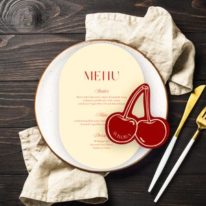 She's the Cherry on Top, Birthday Party Menu, Cherry Themed Party ...