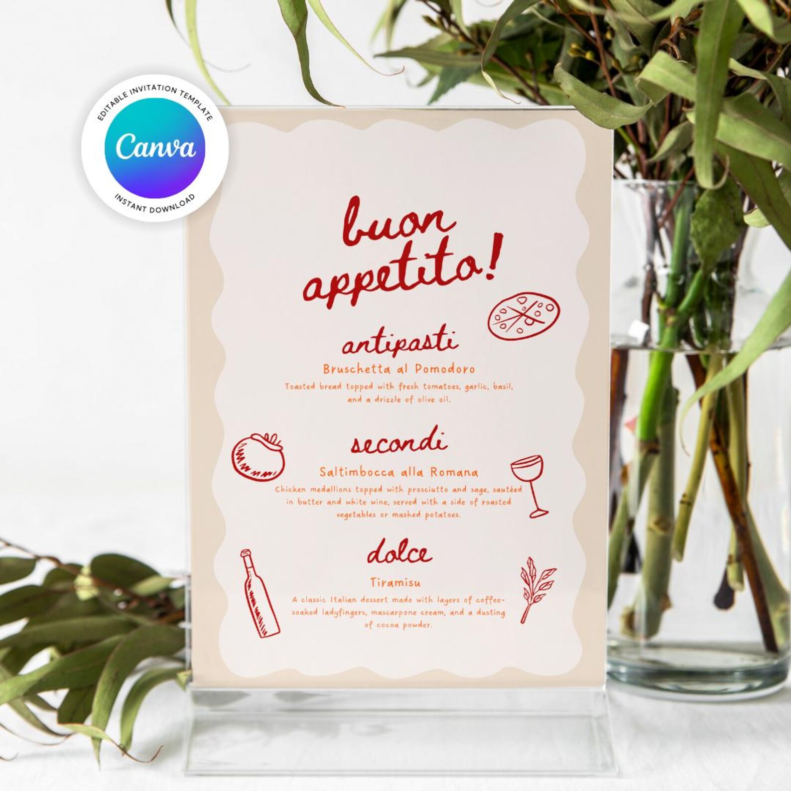 Italian Wedding Menu, Italian Dinner Party, Italian Dinner Party Menu ...