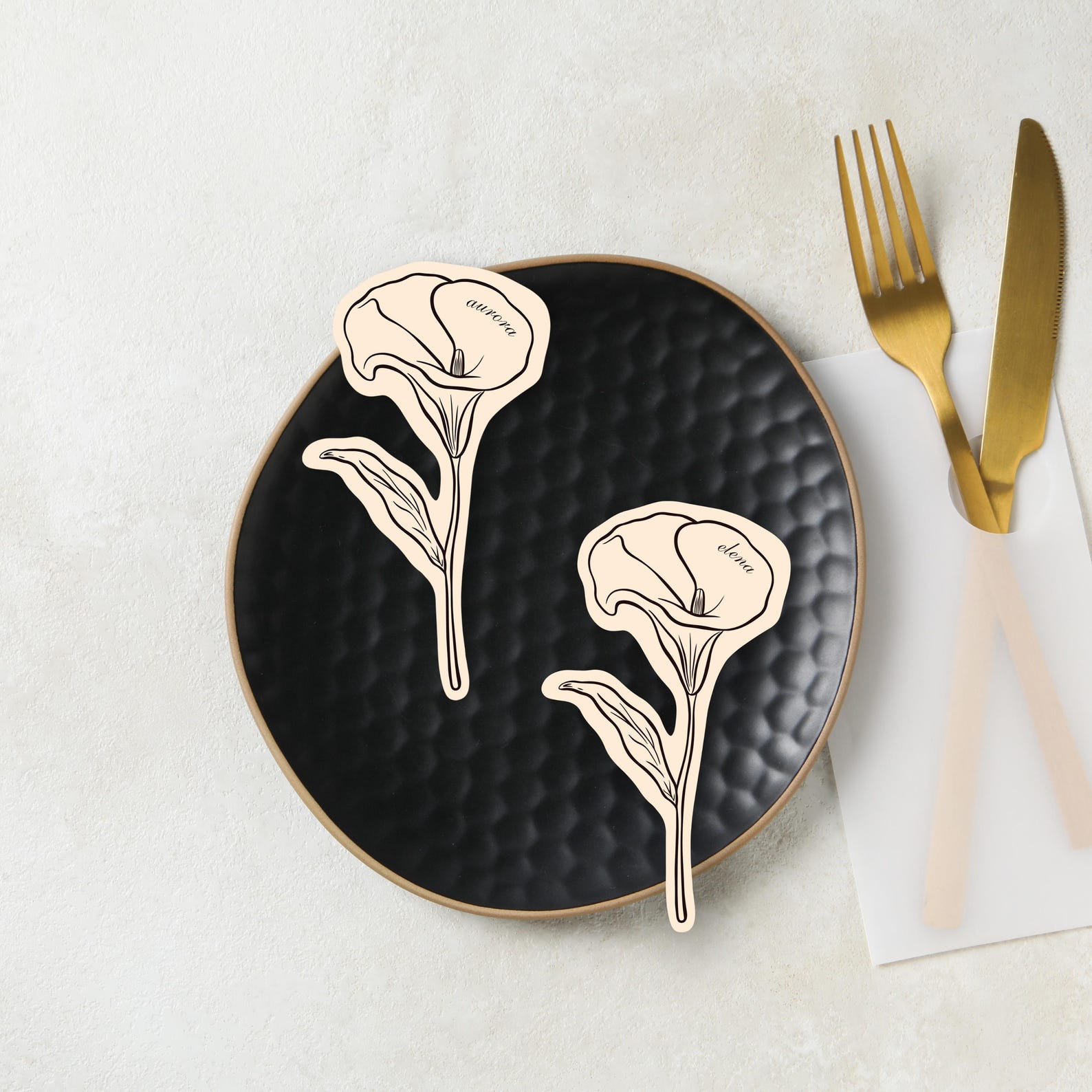 Flower Place Card, Wedding Place Cards, Party Place Card, Dinner Party ...