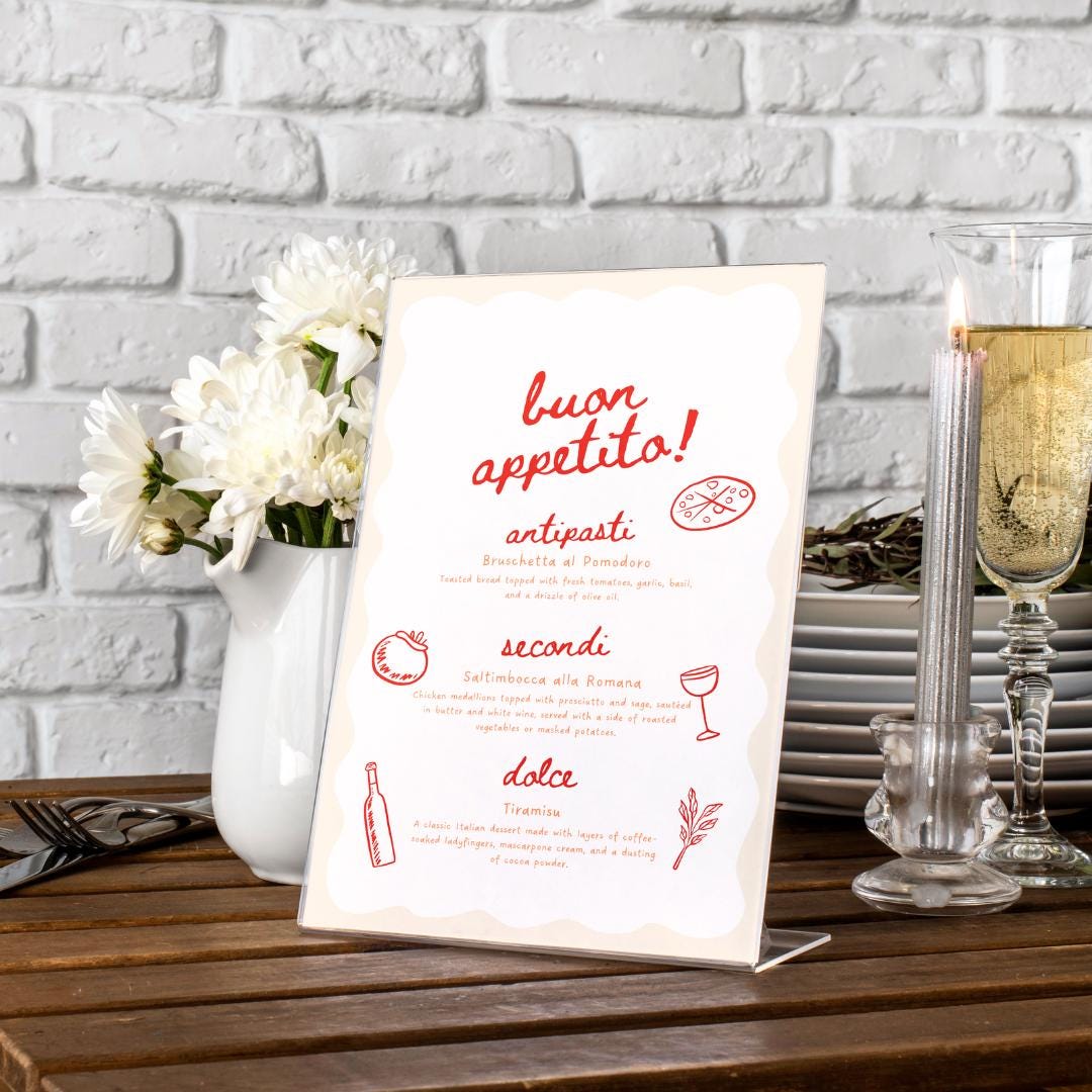 Italian Wedding Menu, Italian Dinner Party, Italian Dinner Party Menu ...