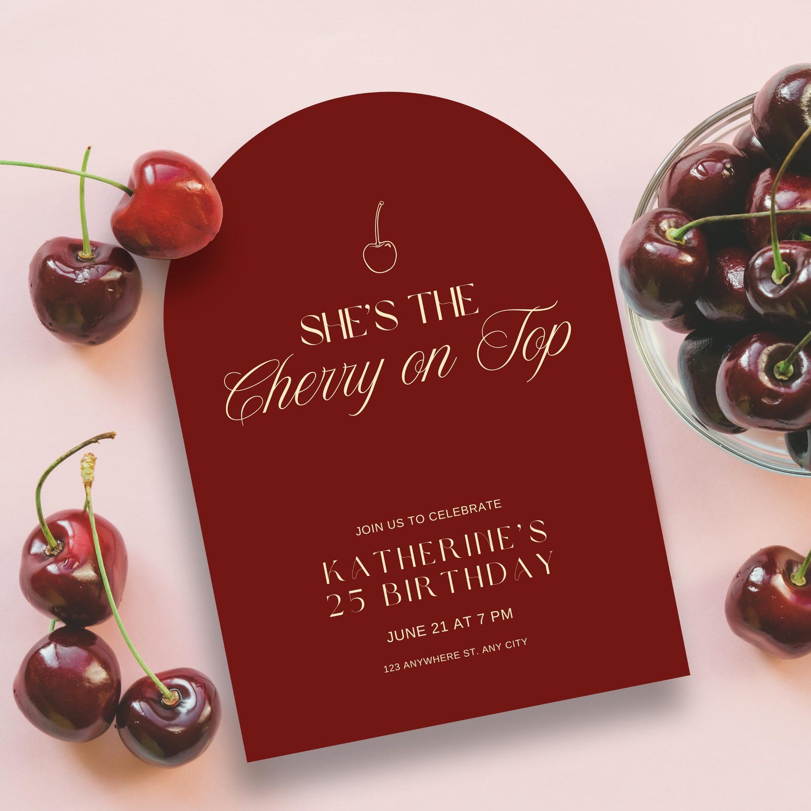 She's the Cherry on Top, Cherry Themed Party, Cherry on Top Party ...