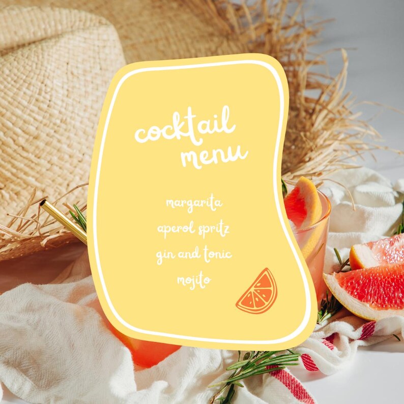 Signature Cocktail Sign, Bar Menu Sign, Cocktail Sign, Wedding Bar Menu ...