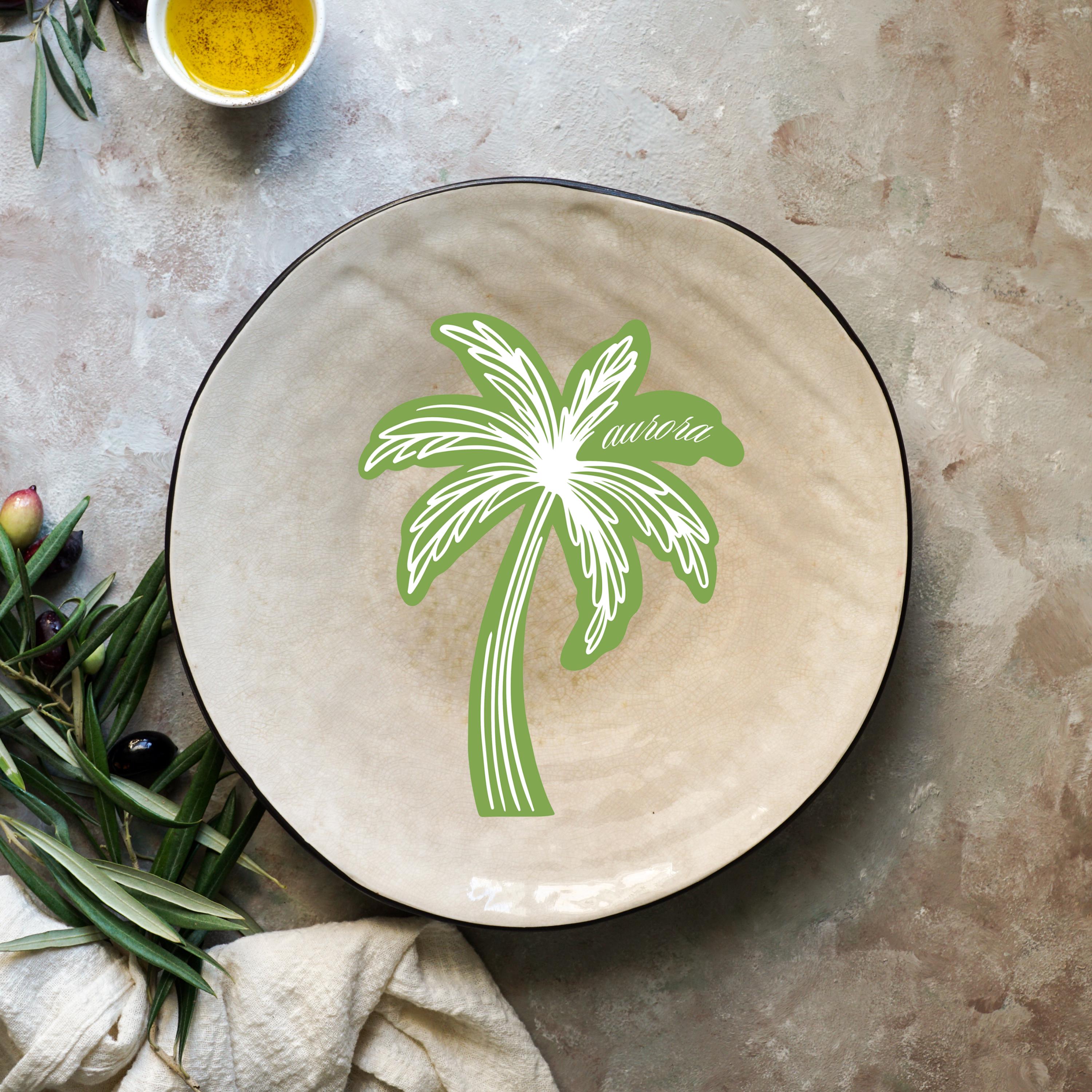 Palm Tree Place Card, Tropical Place Card, Wedding Place Cards, Dinner ...