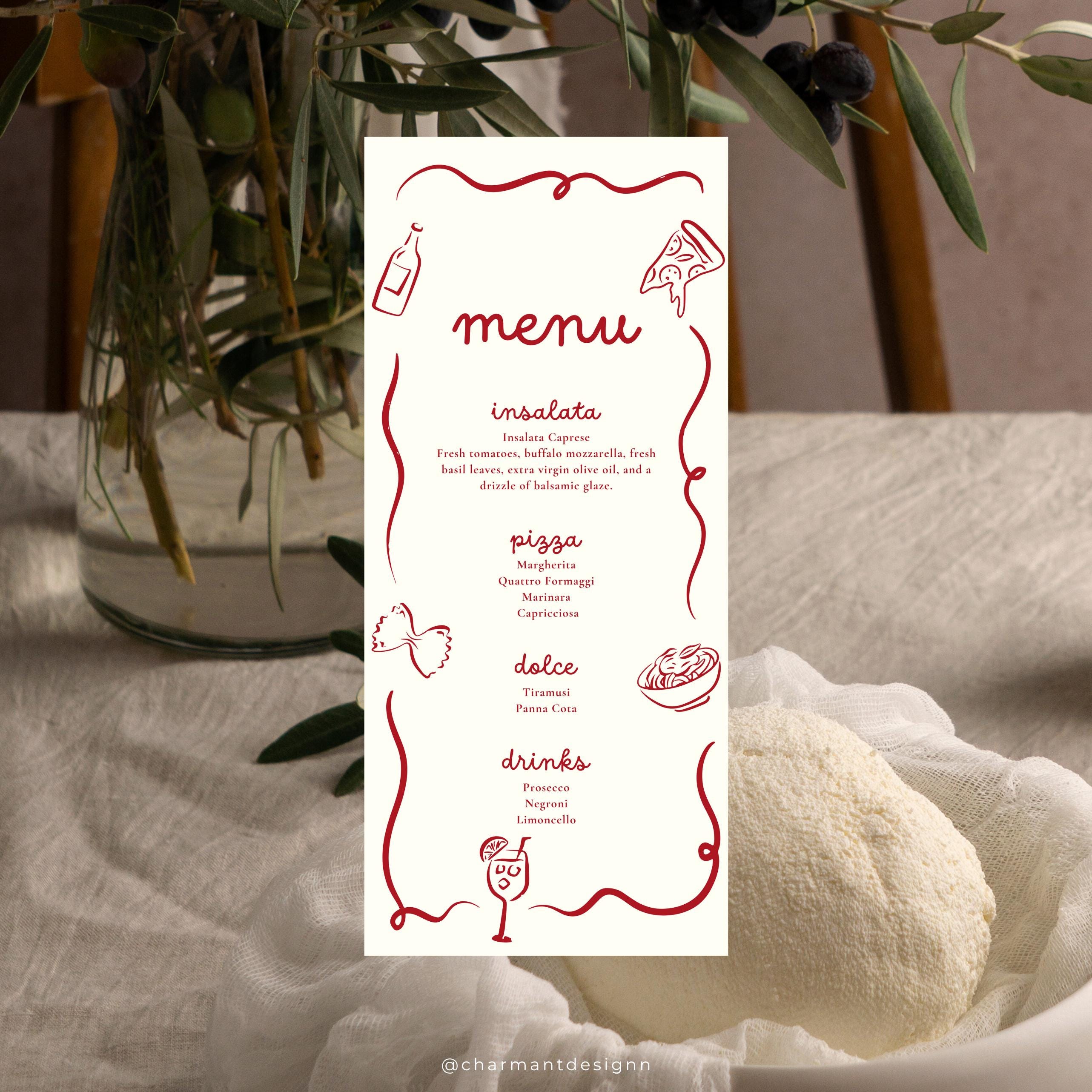 Italian Wedding Menu, Italian Dinner Party, Italian Dinner Party Menu ...