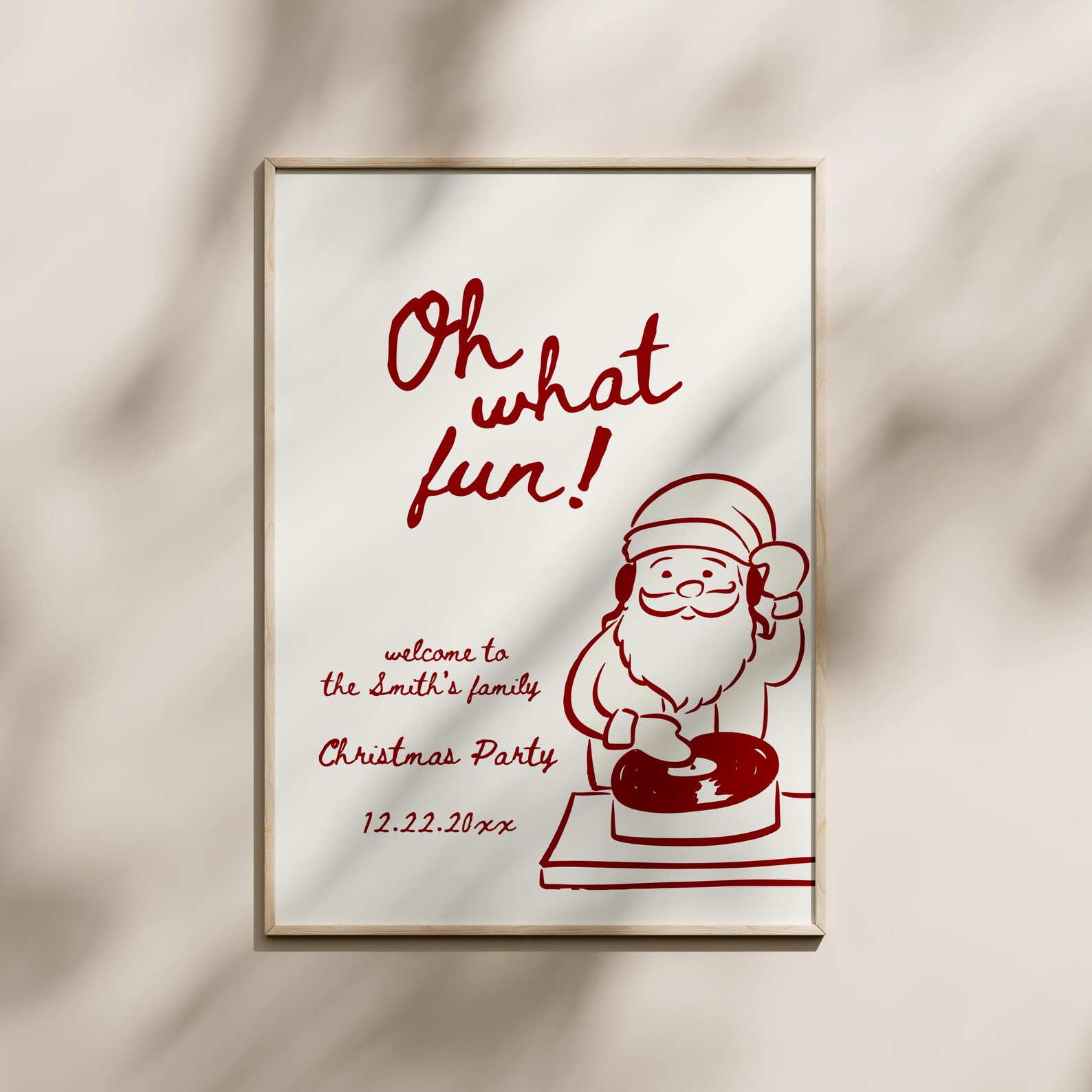 Oh What Fun Christmas Party Welcome Sign, Christmas Welcome Sign ...