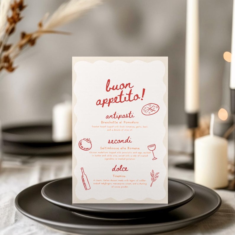 Italian Wedding Menu, Italian Dinner Party, Italian Dinner Party Menu ...