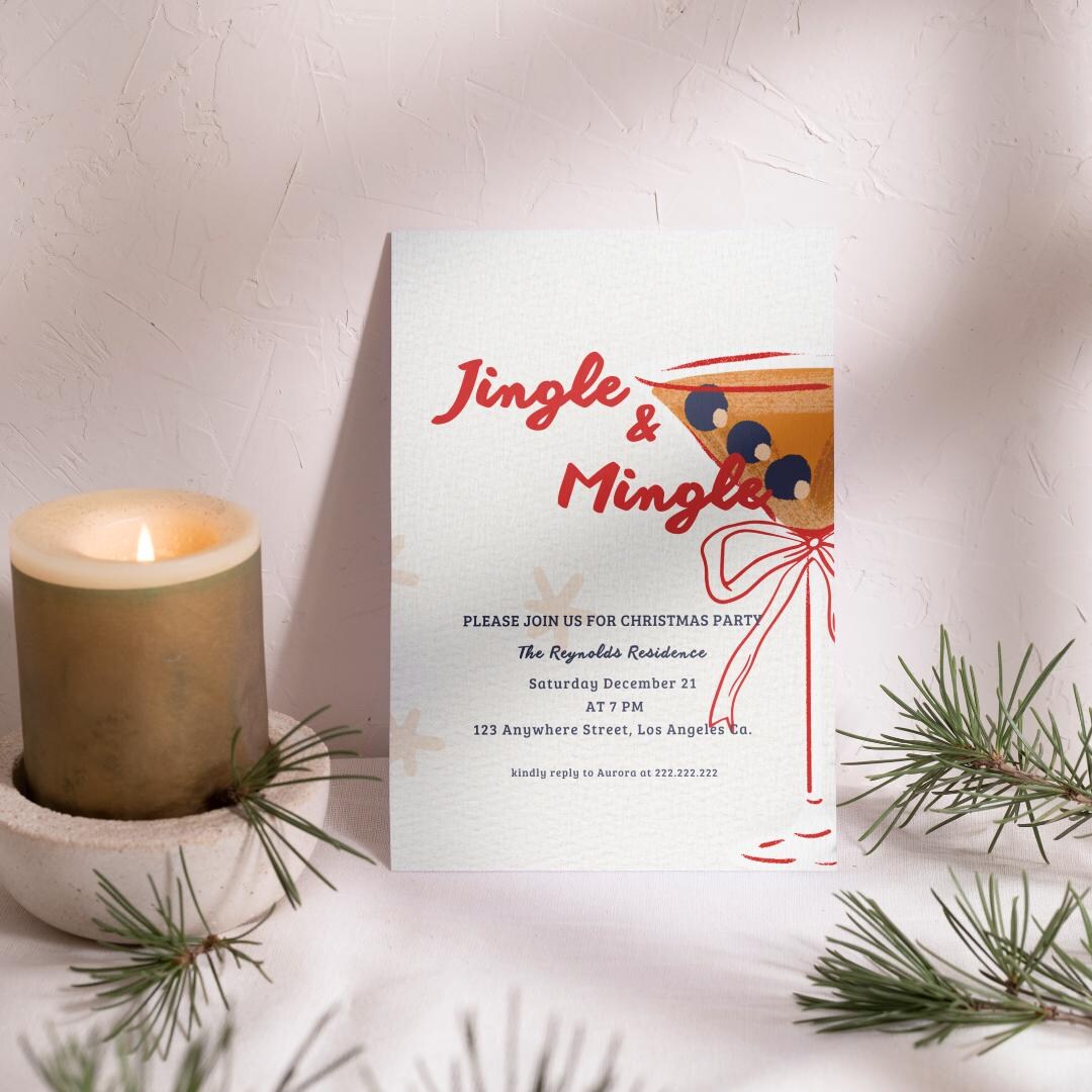 Jingle and Mingle Invitation, Christmas Party Invitation, Christmas ...