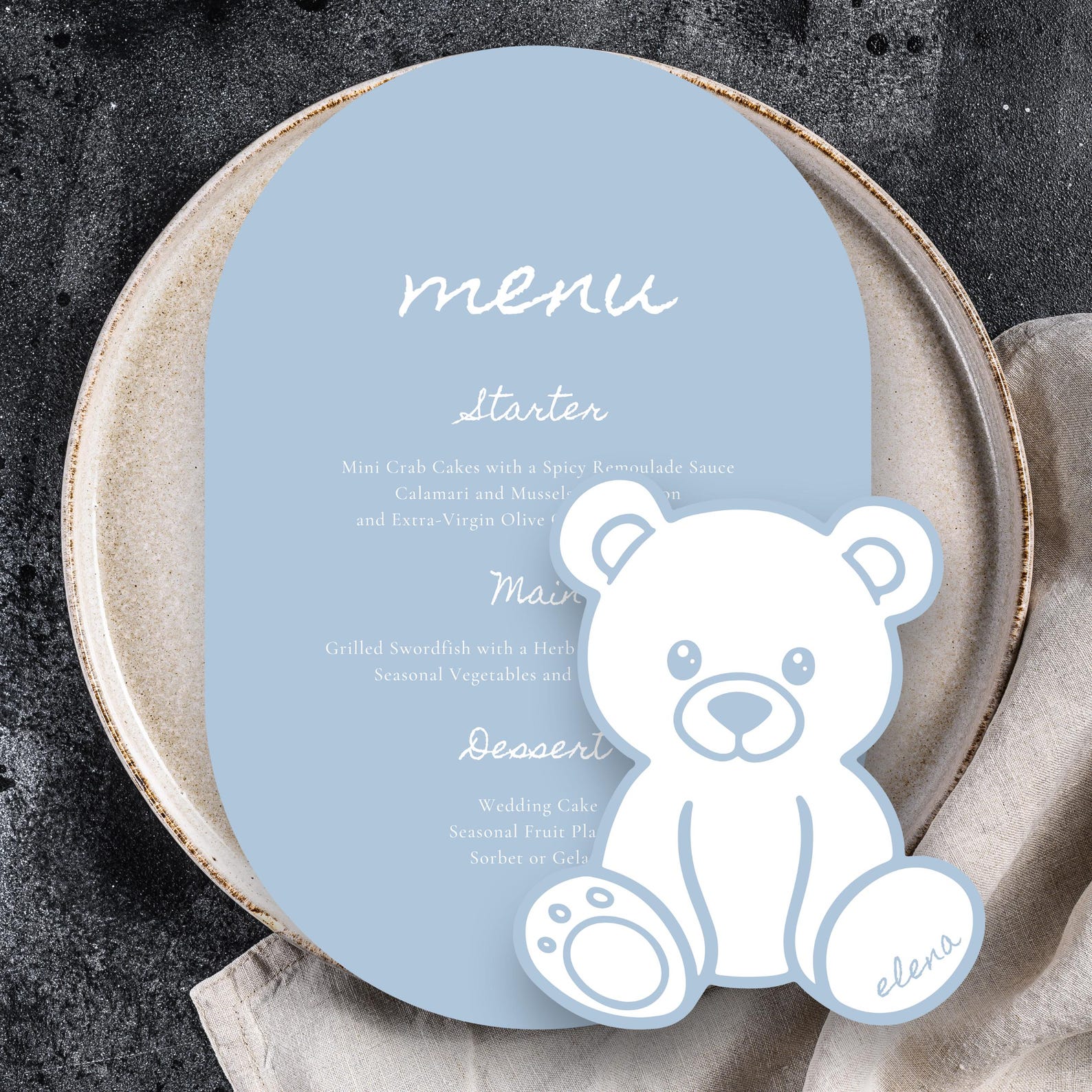 Baby Shower Menu, Baby Shower Menu Card, Blue Baby in Bloom Baby Shower ...