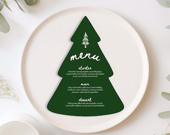 Editable Christmas Menu Holiday Dinner Party Menu Christmas Menu Card ...