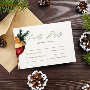 Christmas Party Rsvp, Editable Christmas Party Rsvp, Christmas Rsvp ...