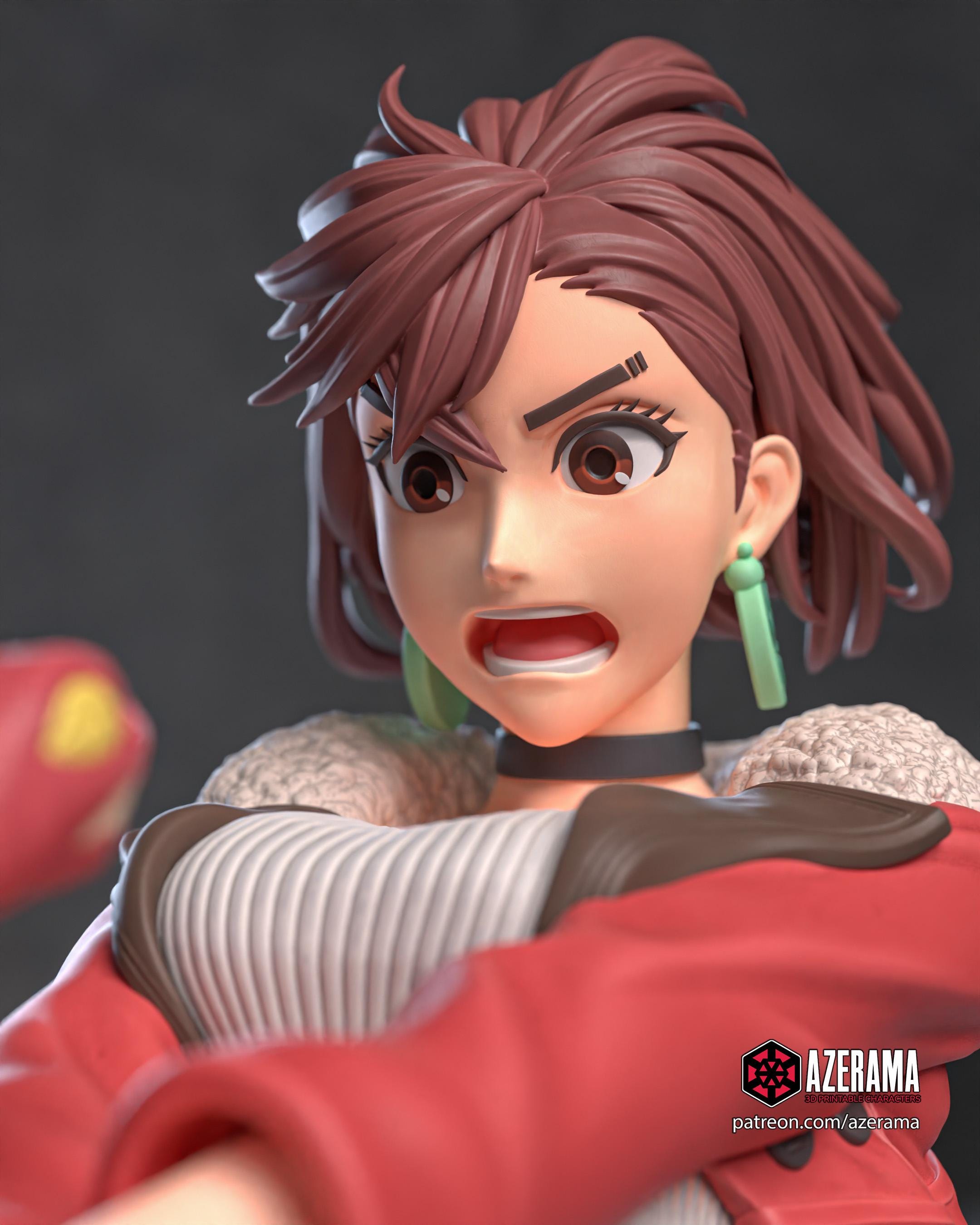 Manga-inspired Heroine Figure | 3d Printed |unpainted by Azerama - Etsy