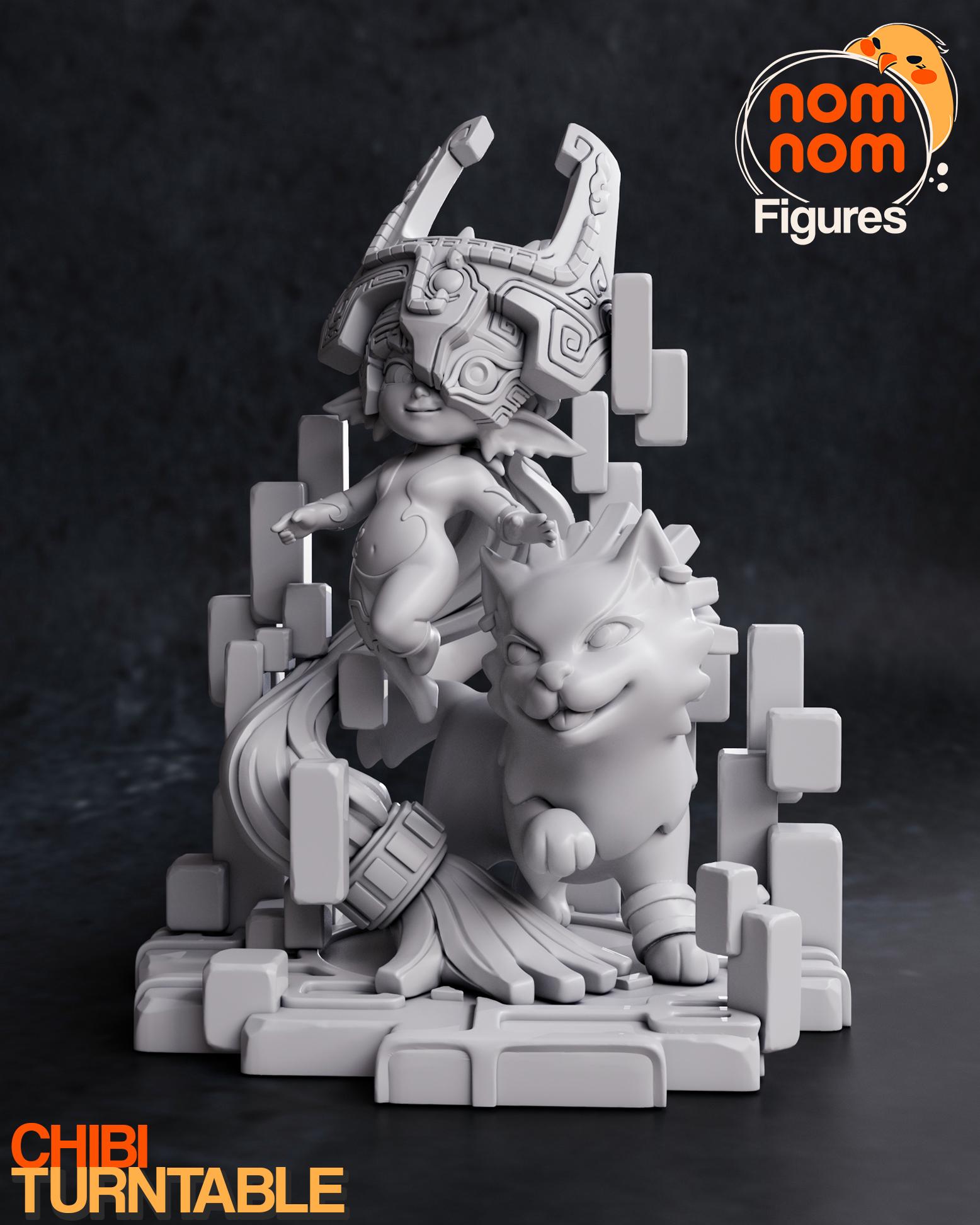 Chibi Midna| 3D Printed Unpainted | by Nomnom Figures - Etsy