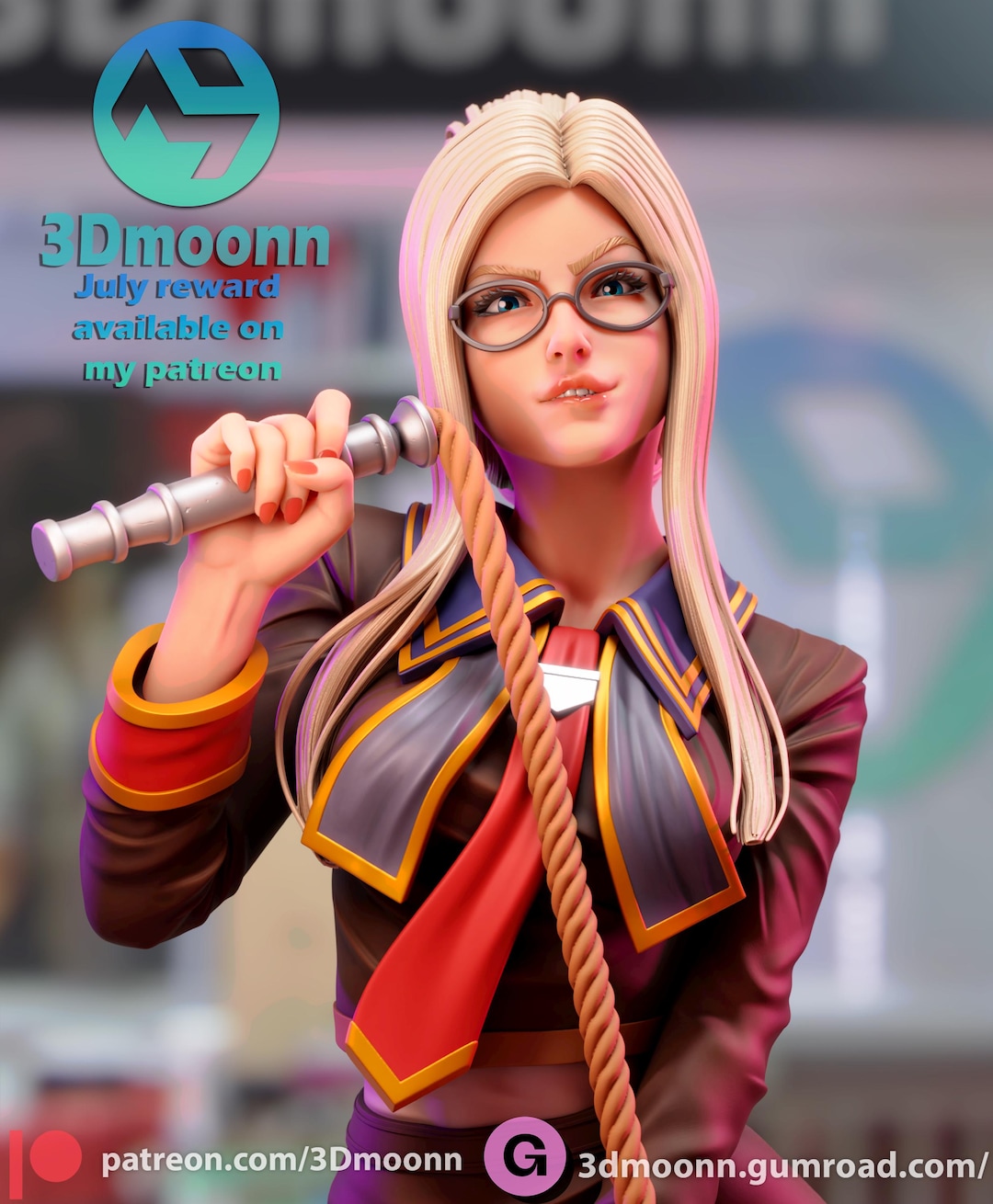 The Academic Tactical Instructor | Anime Figure 3d Printed Unpainted by ...