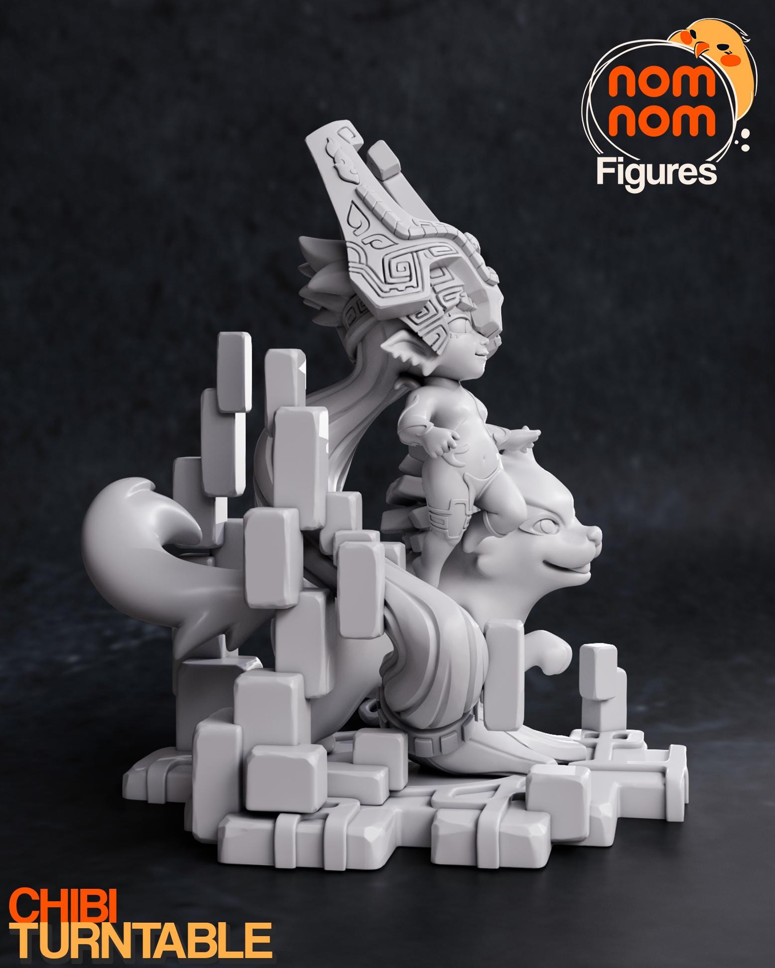 Chibi Midna| 3D Printed Unpainted | by Nomnom Figures - Etsy