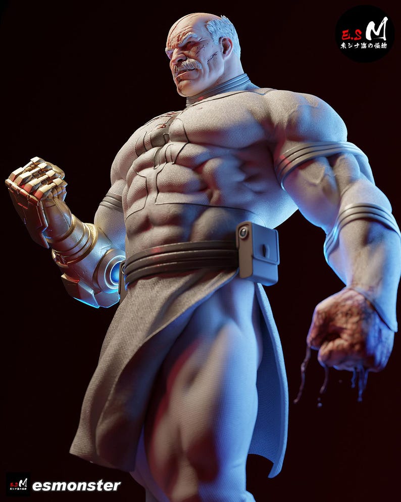 Elder Alien Warlord With Cybernetic Arm | 3D Printed Unpainted | by E.S ...