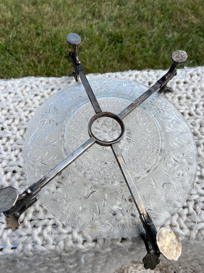 Antique Crystal Plate With Display - Etsy