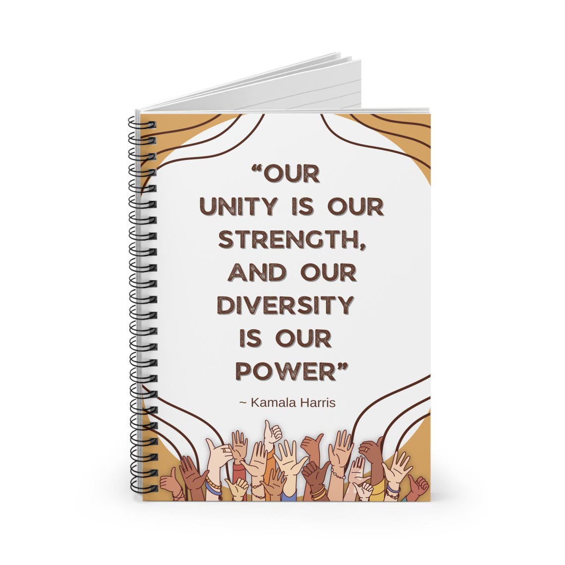 Kamala Harris Spiral Notebook - Ruled Line, Journal, Writing Pad ...