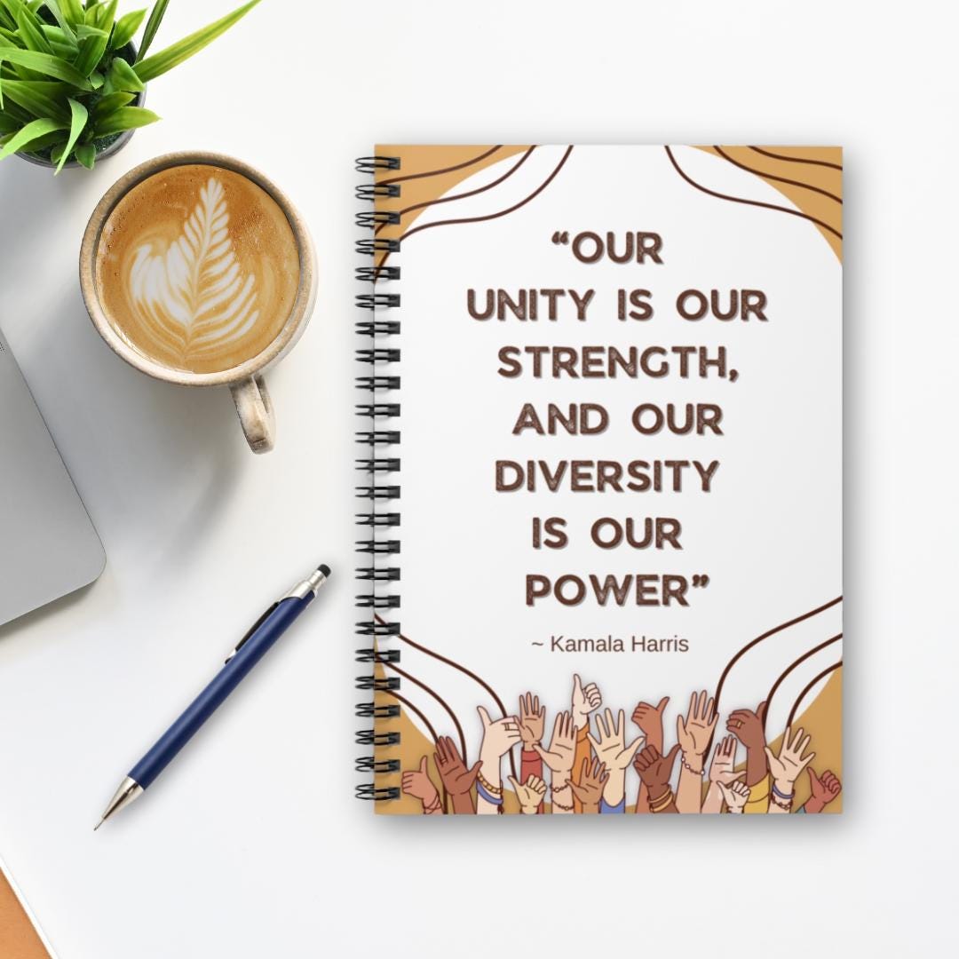 Kamala Harris Spiral Notebook - Ruled Line, Journal, Writing Pad ...