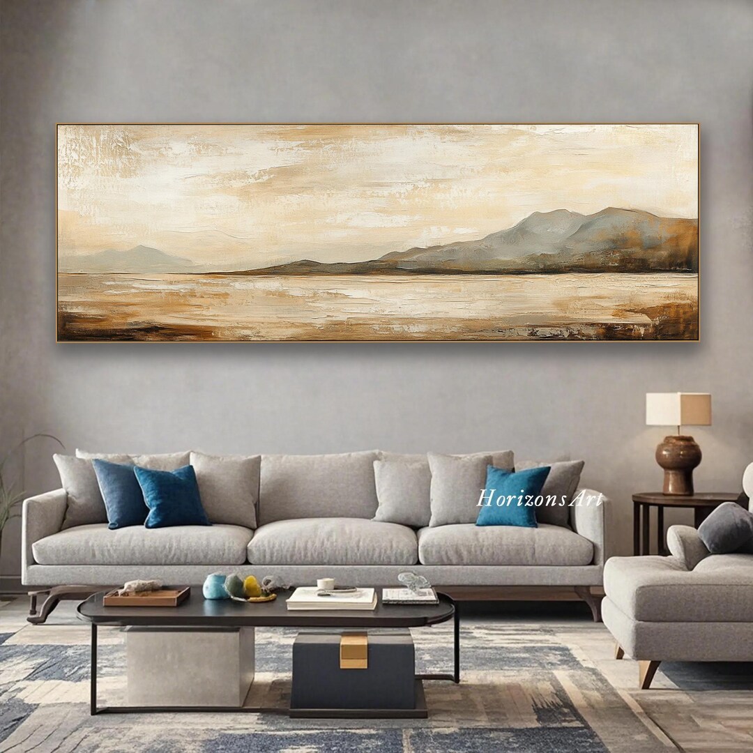 3D Horizontal Mountain Textured Wall Art Large Long Wide Original ...
