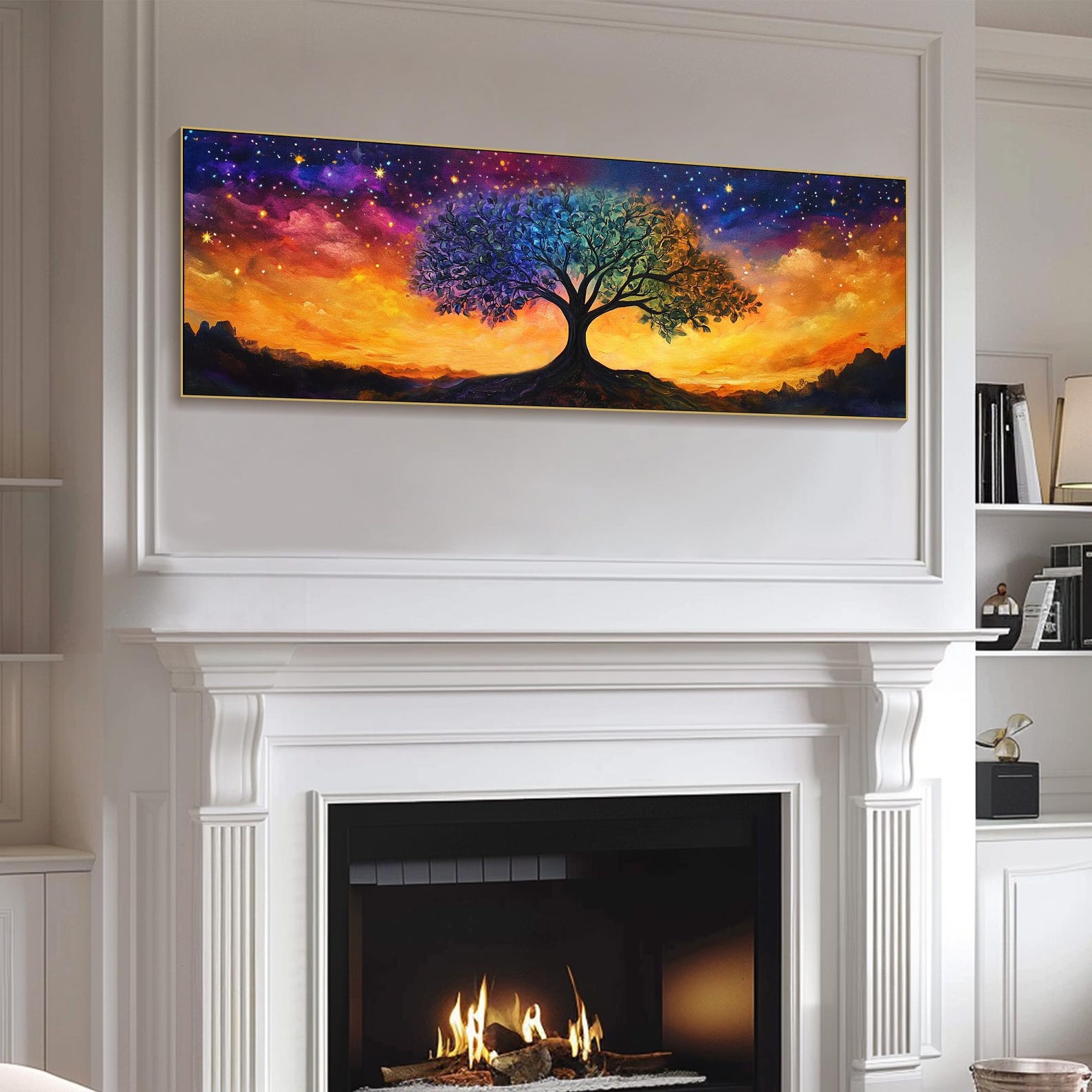 Original Tree of Life Textured Wall Art Vibrant Sunset Landscape ...