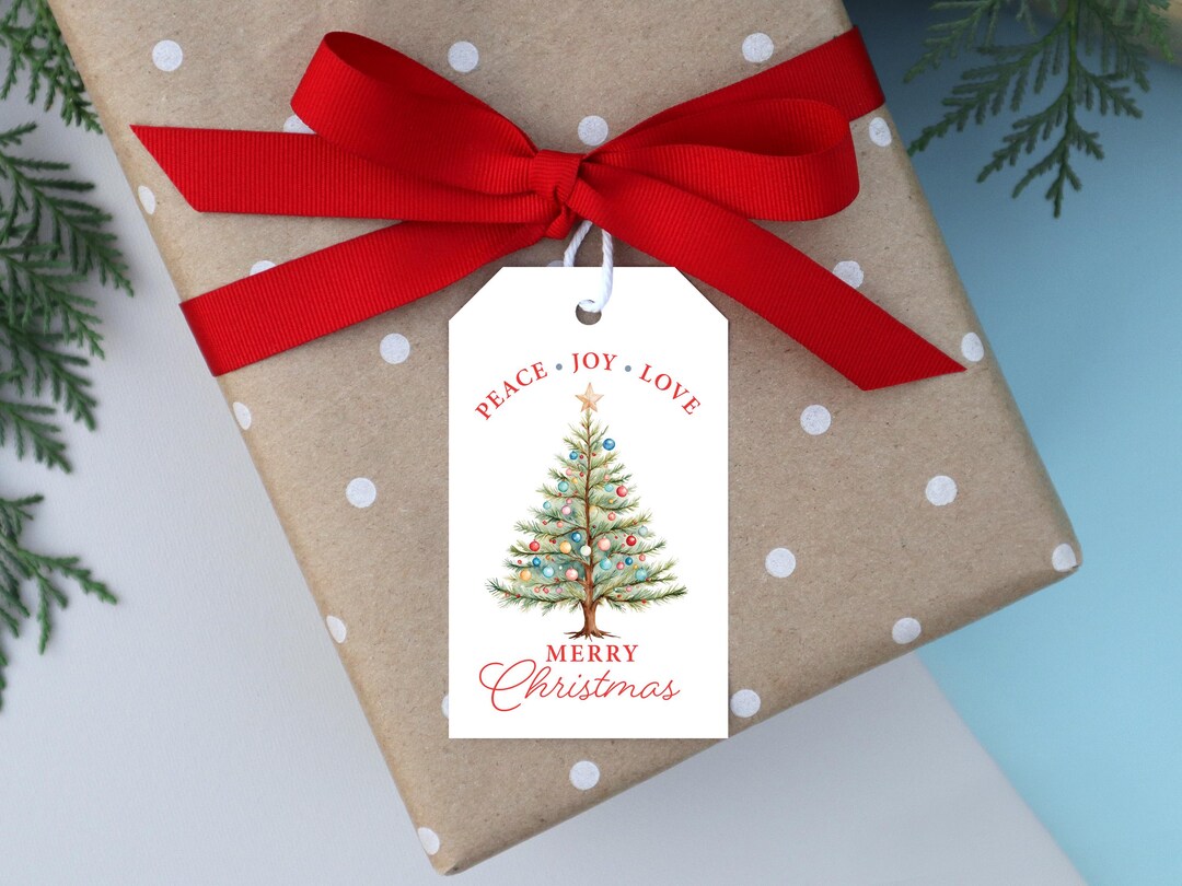 Personalizedchristmas Gift Tags Custom Christmas Tree Gift Tag Holiday ...