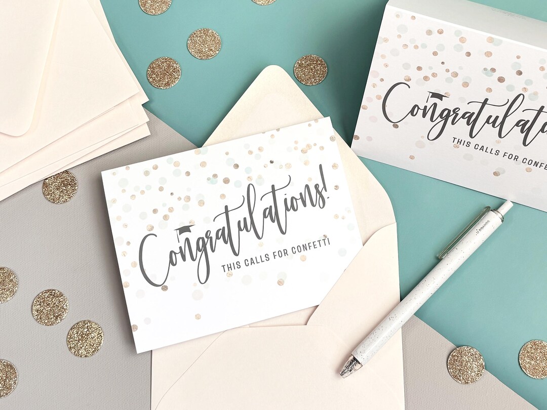 Graduation Stationery | Folded A2 Note Cards, Set of 10 | Congratulate ...