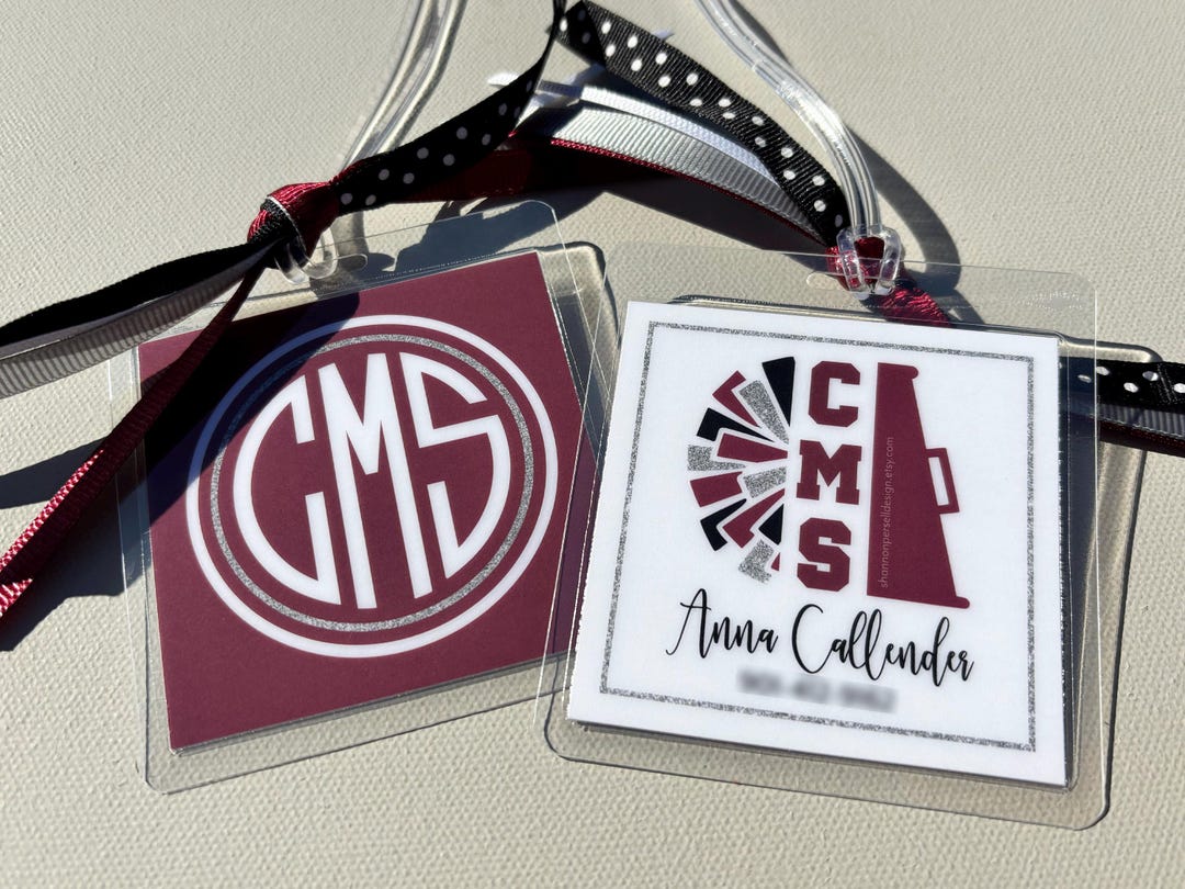 Personalized Cheerleader Megaphone Bag Tag | Cheer Bag Tag ...